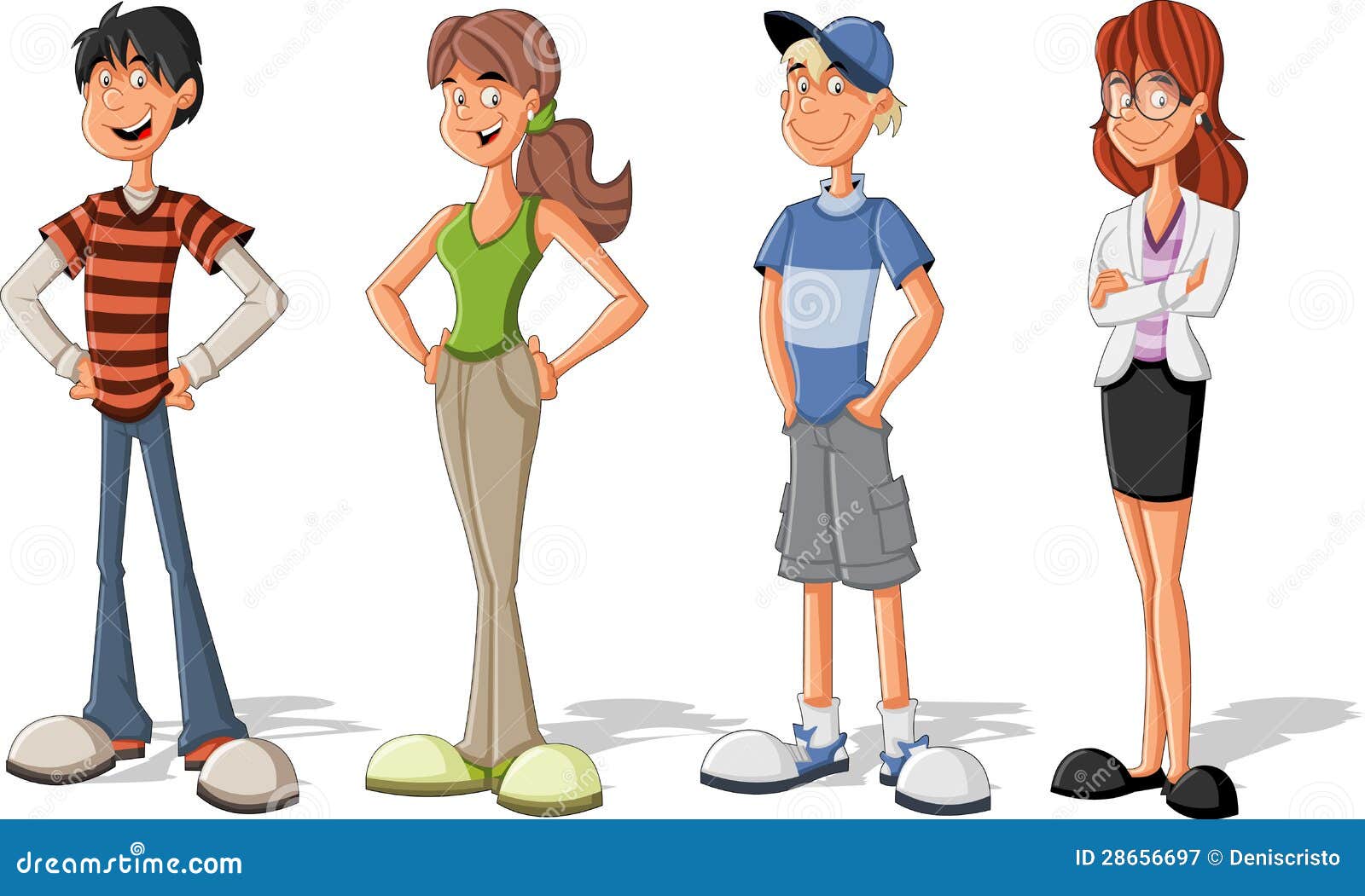 Teenagers stock vector. Illustration of school, funny - 28656697