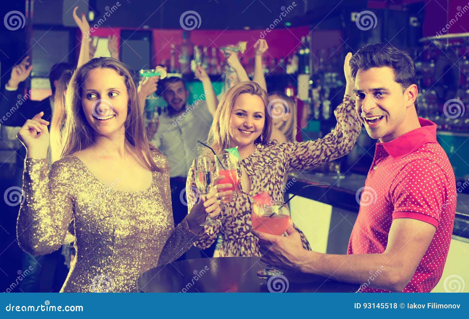 Teenagers are Celebrating End of Session Stock Photo - Image of club ...