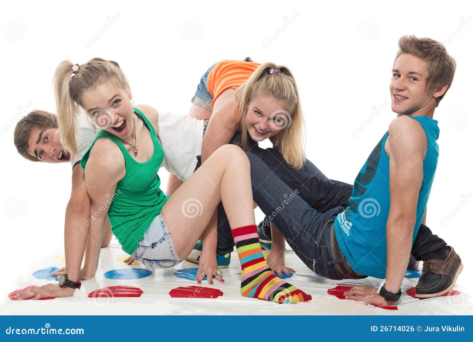 Teenagers cheerfully play stock photo. Image of caucasian - 26714026