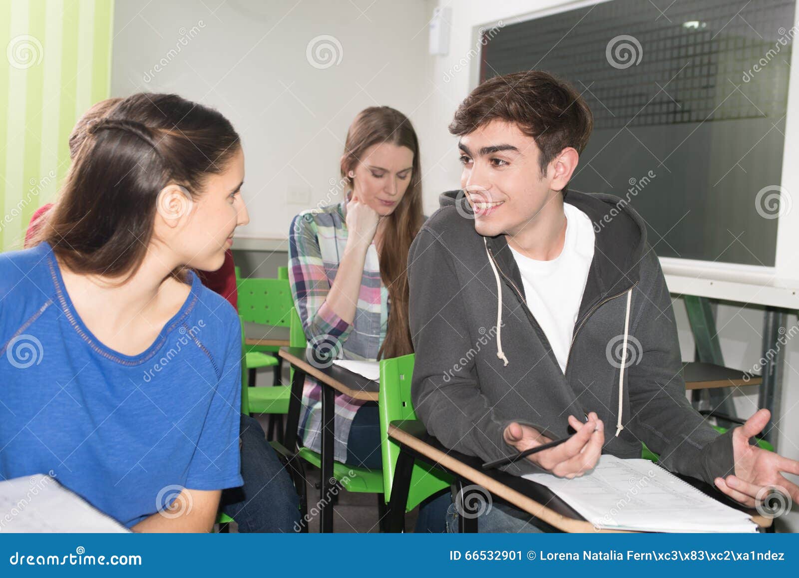 Teenagers in the collage stock image. Image of students - 66532901