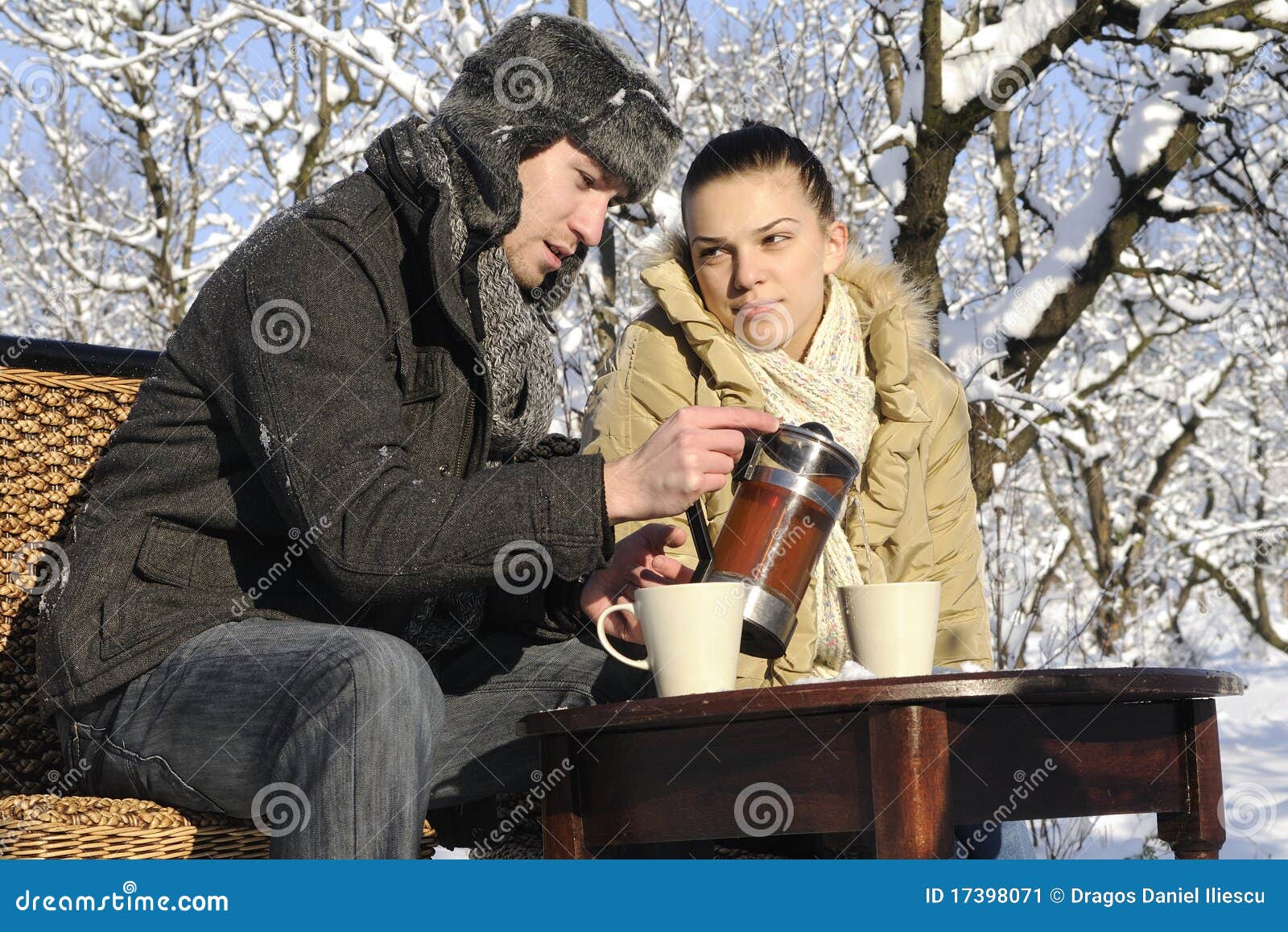Teenagers drinking tea stock image. Image of vacation - 17398071