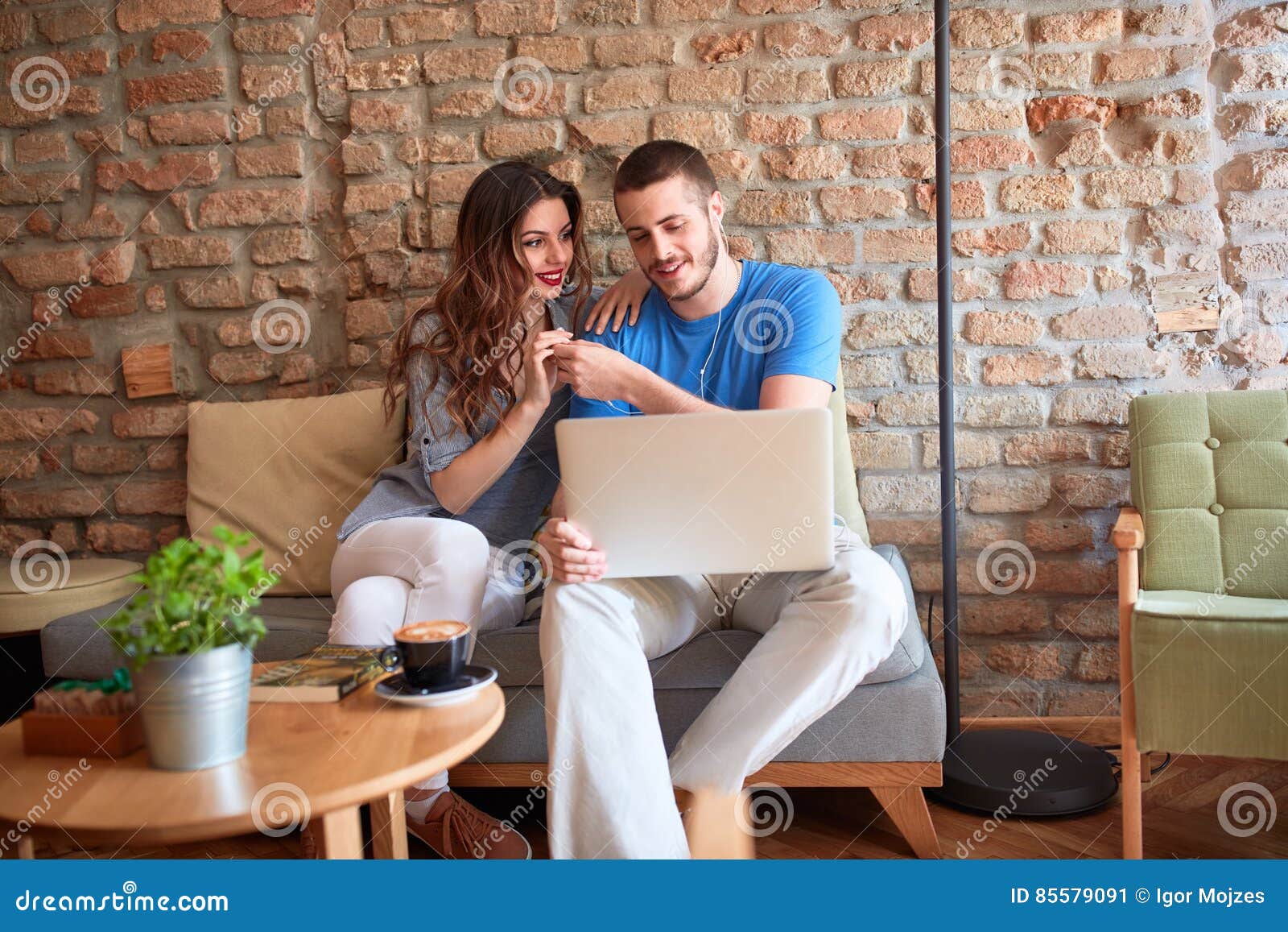Teenagers Enjoying in Cafe Together Stock Image - Image of interact ...