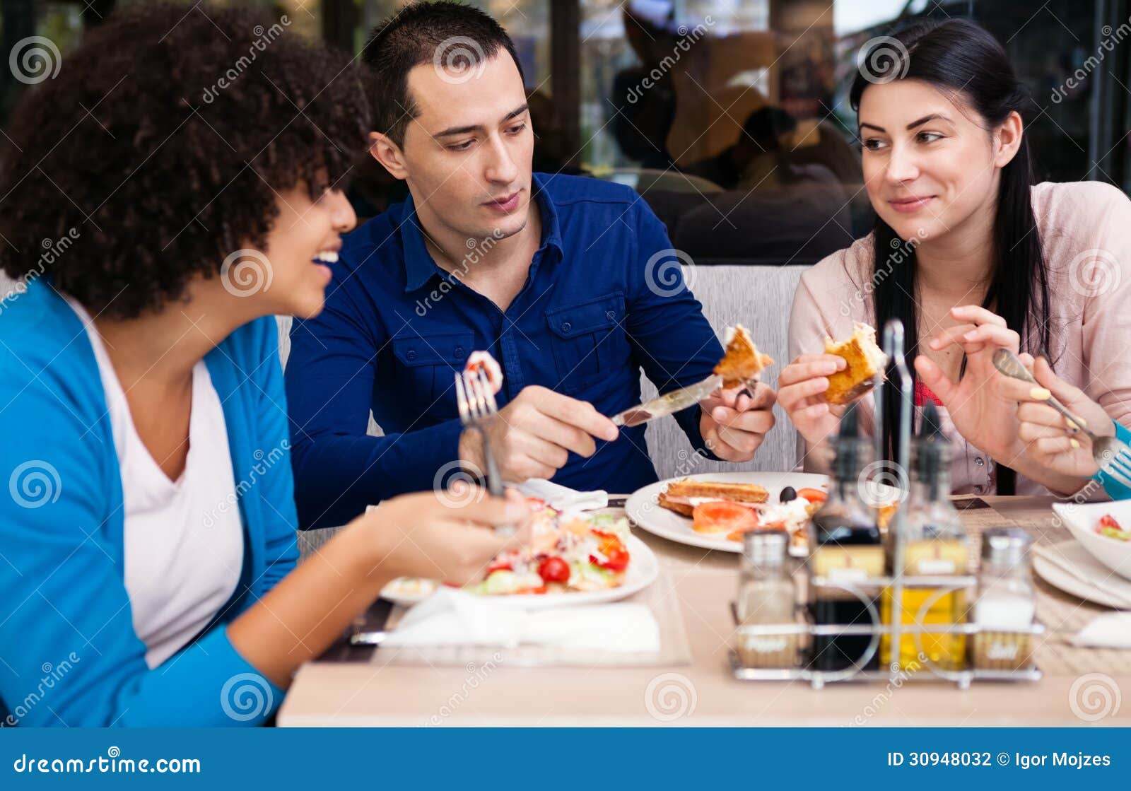 Teenagers Friends on Breakfast Stock Photo - Image of morning, cafe ...