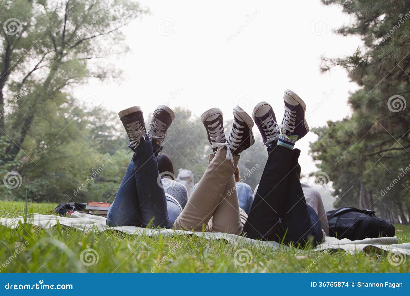 Teenagers Hanging Out in the Park Stock Photo - Image of nature, front ...