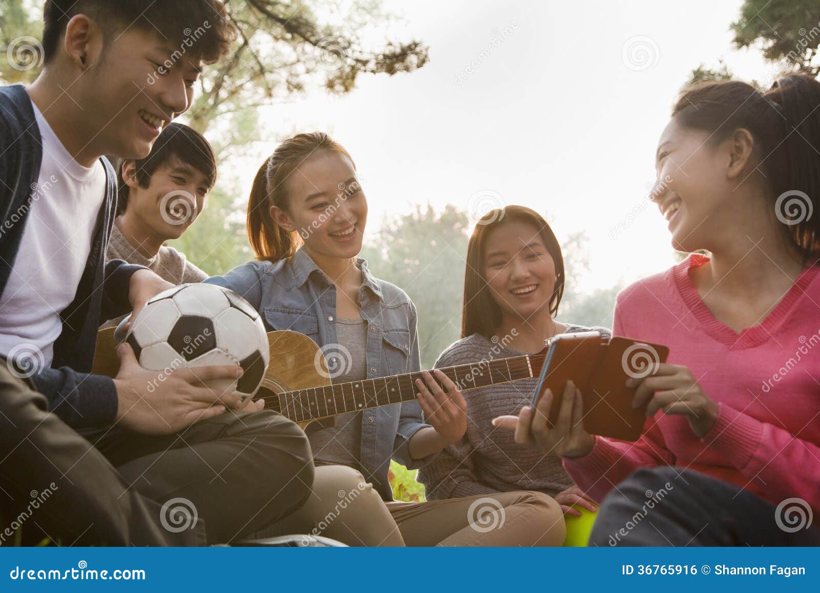 Teenagers Hanging Out in the Park Stock Photo - Image of china ...