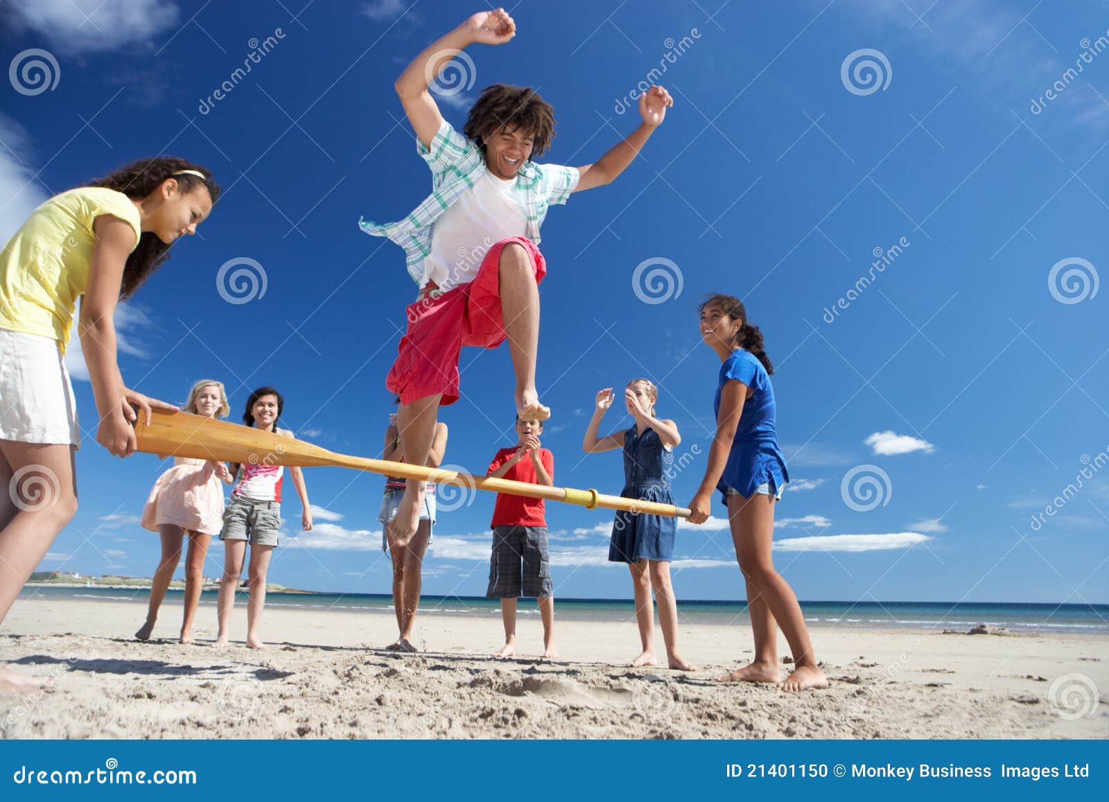 Teenagers Having Fun on Beach Stock Photo - Image of friends, female ...