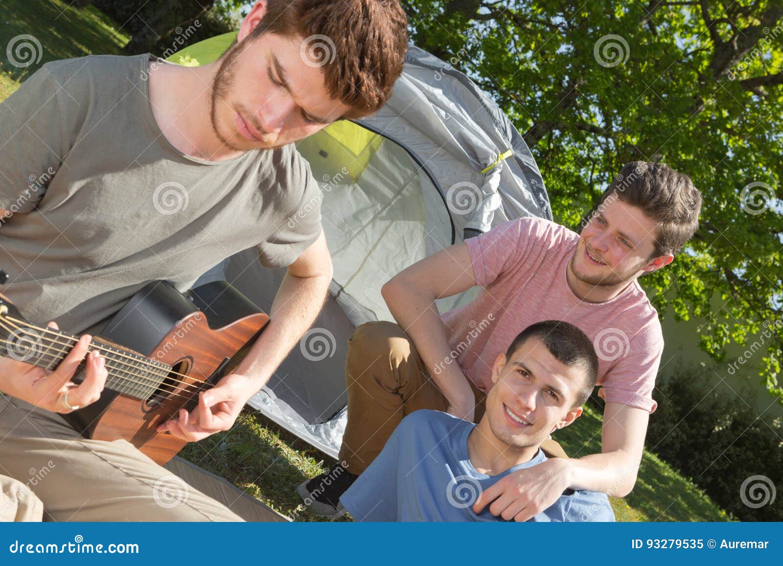 Teenagers Having Fun at Camping Stock Image - Image of outdoors, happy ...