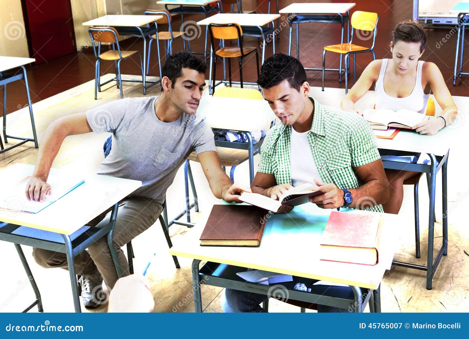 Teenagers Help in the Review of Lesson Stock Image - Image of concepts ...