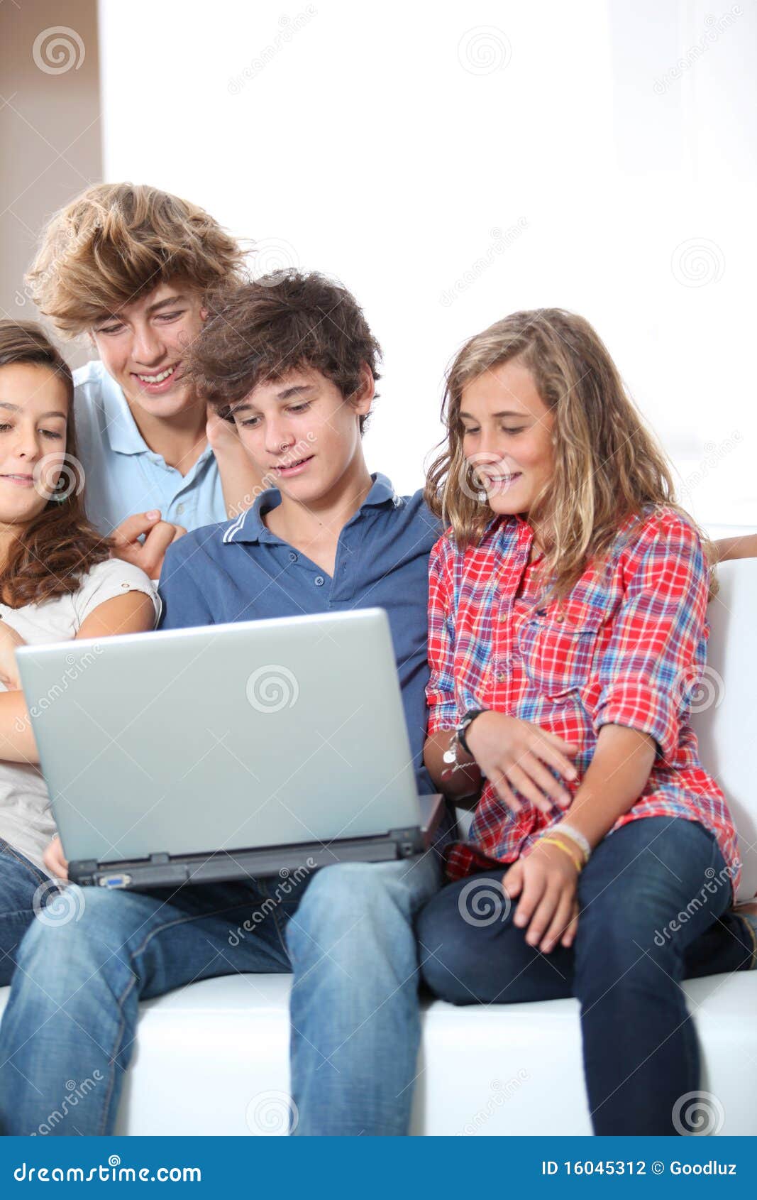 Teenagers and internet stock photo. Image of girls, laptop - 16045312