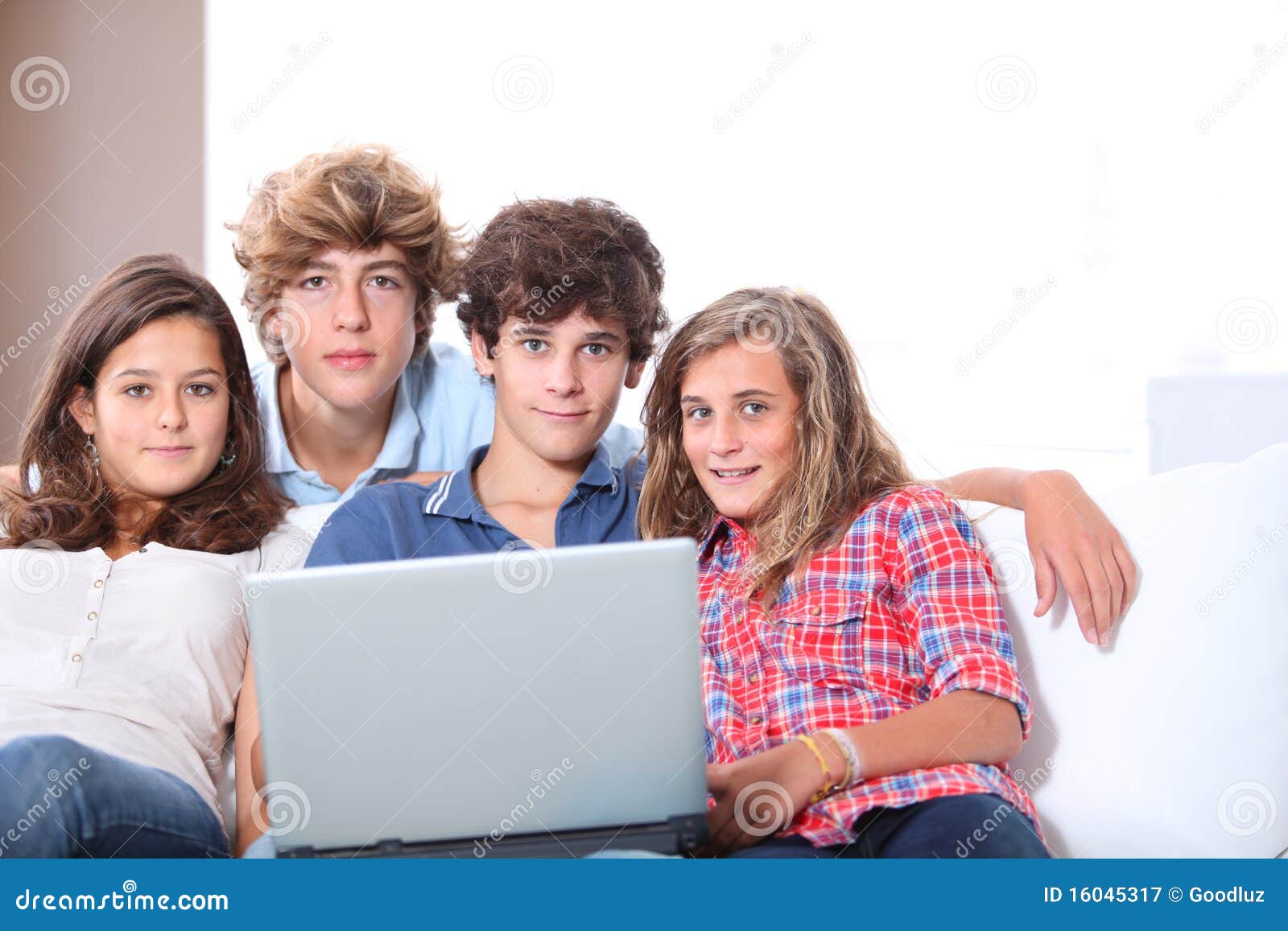 Teenagers and internet stock image. Image of indoors - 16045317