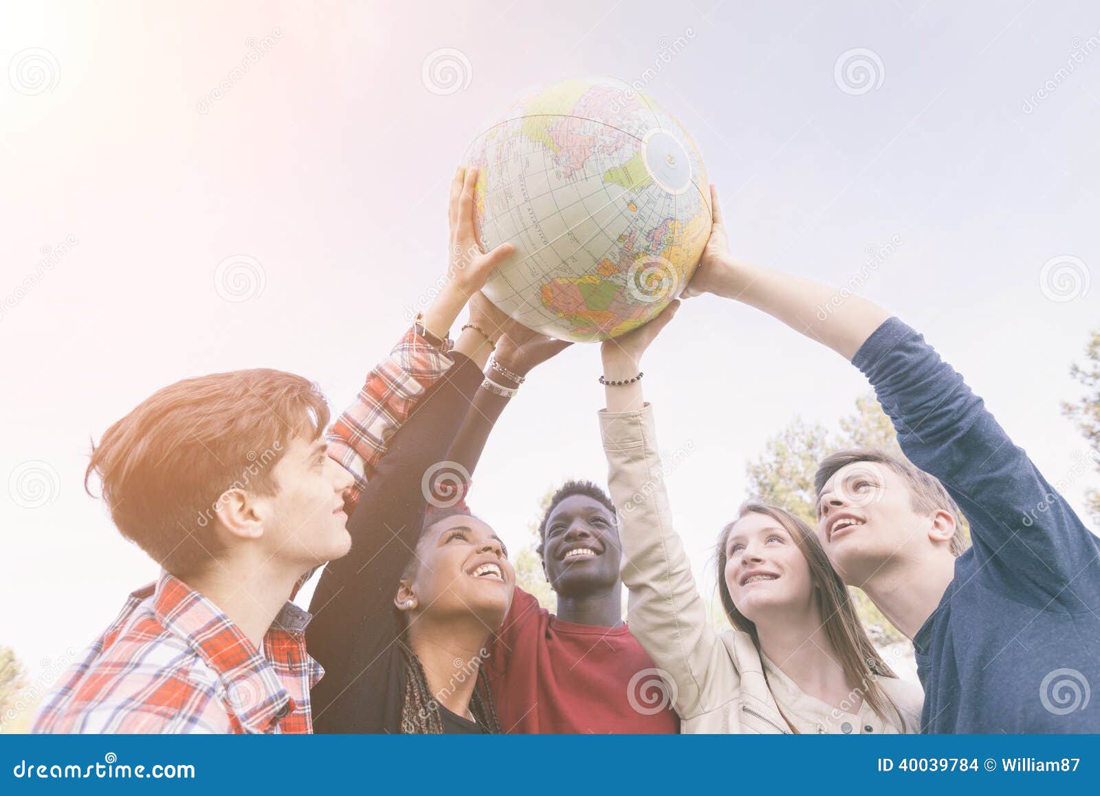 Teenagers at Park stock photo. Image of cooperation, immigration - 40039784