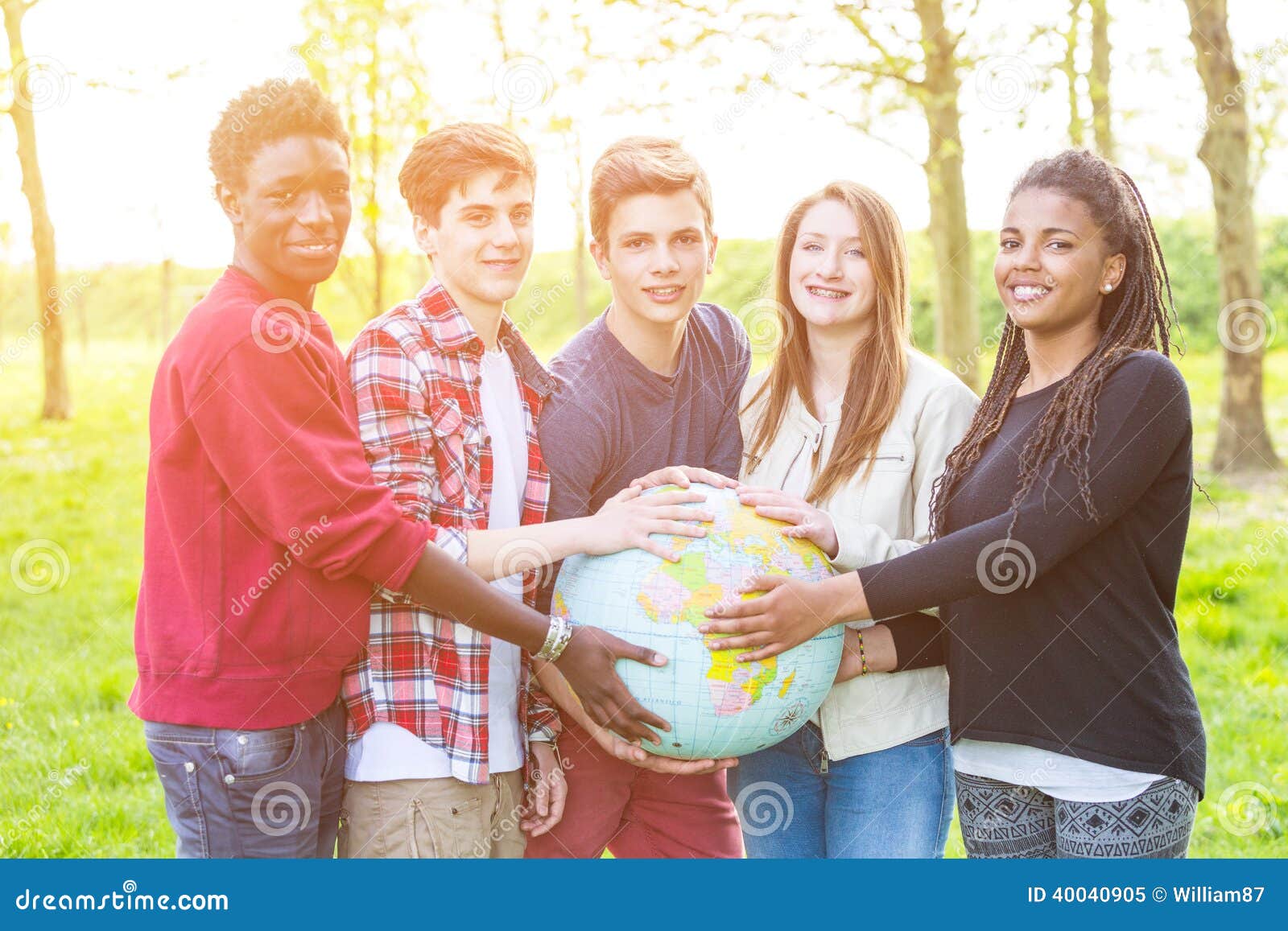 Teenagers at Park stock image. Image of happy, caucasian - 40040905