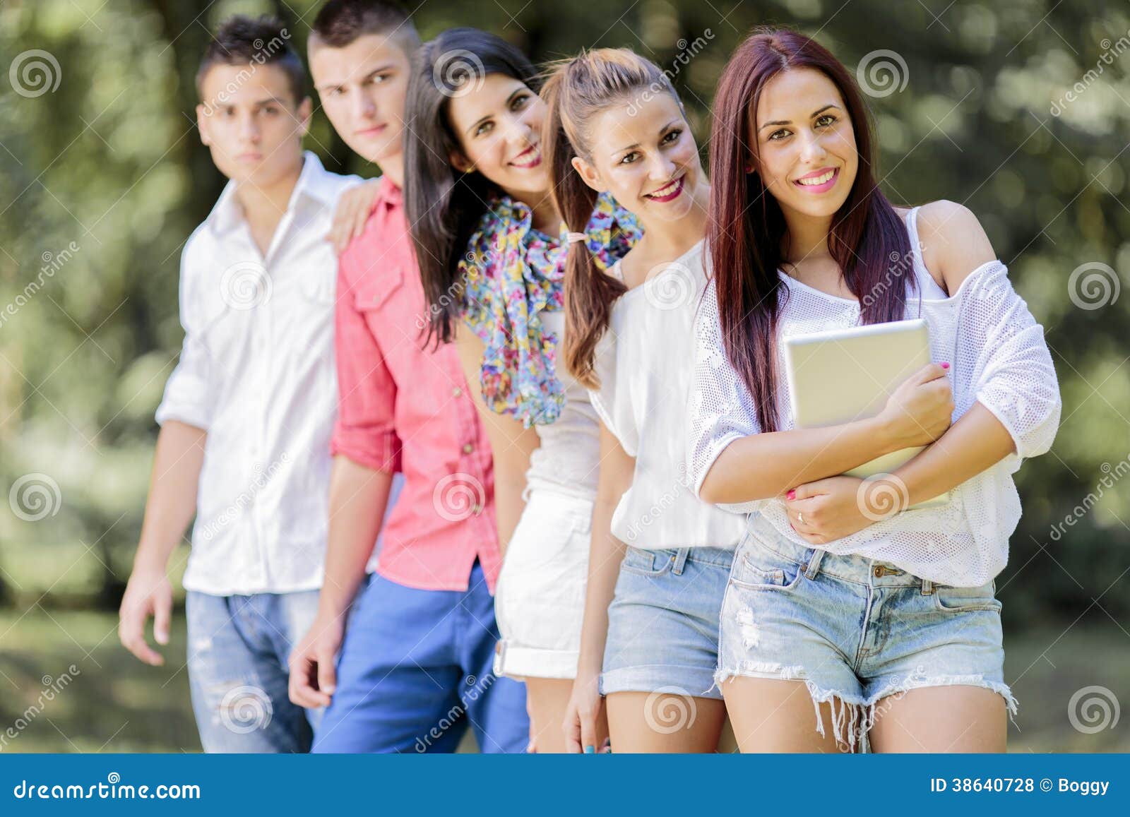 Teenagers in the park stock photo. Image of attractive - 38640728