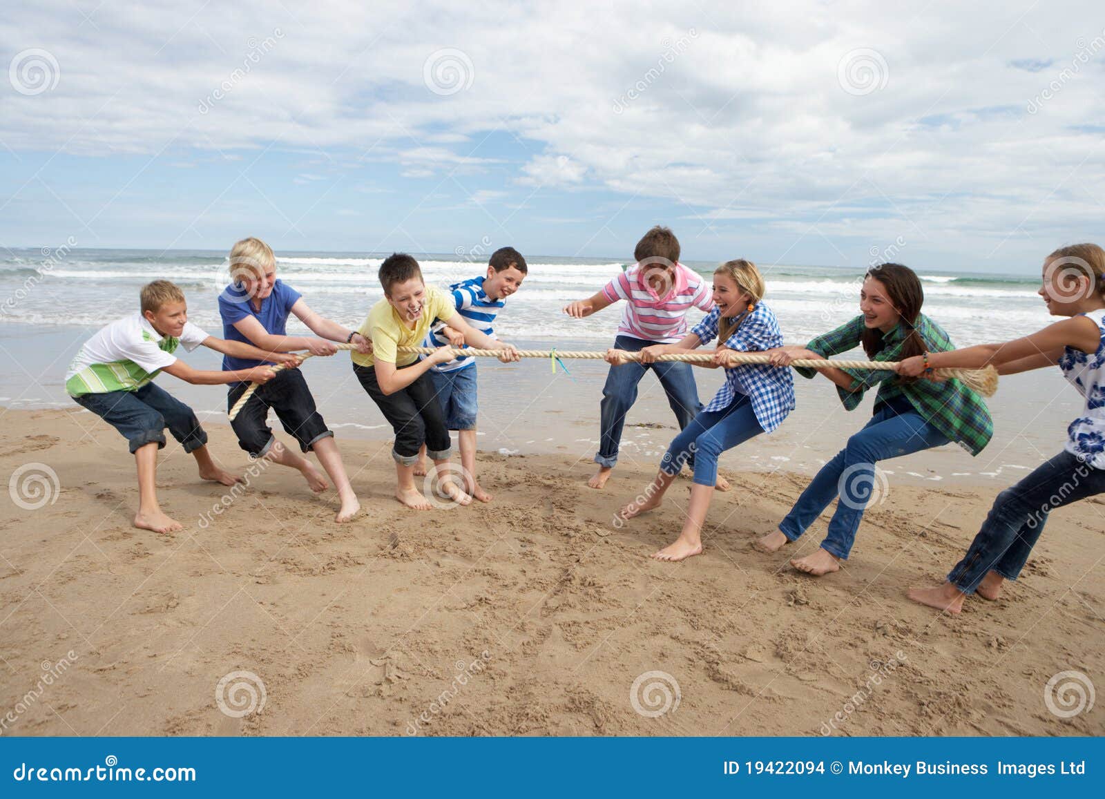 Teenagers Playing Tug Of War Royalty-Free Stock Image | CartoonDealer ...