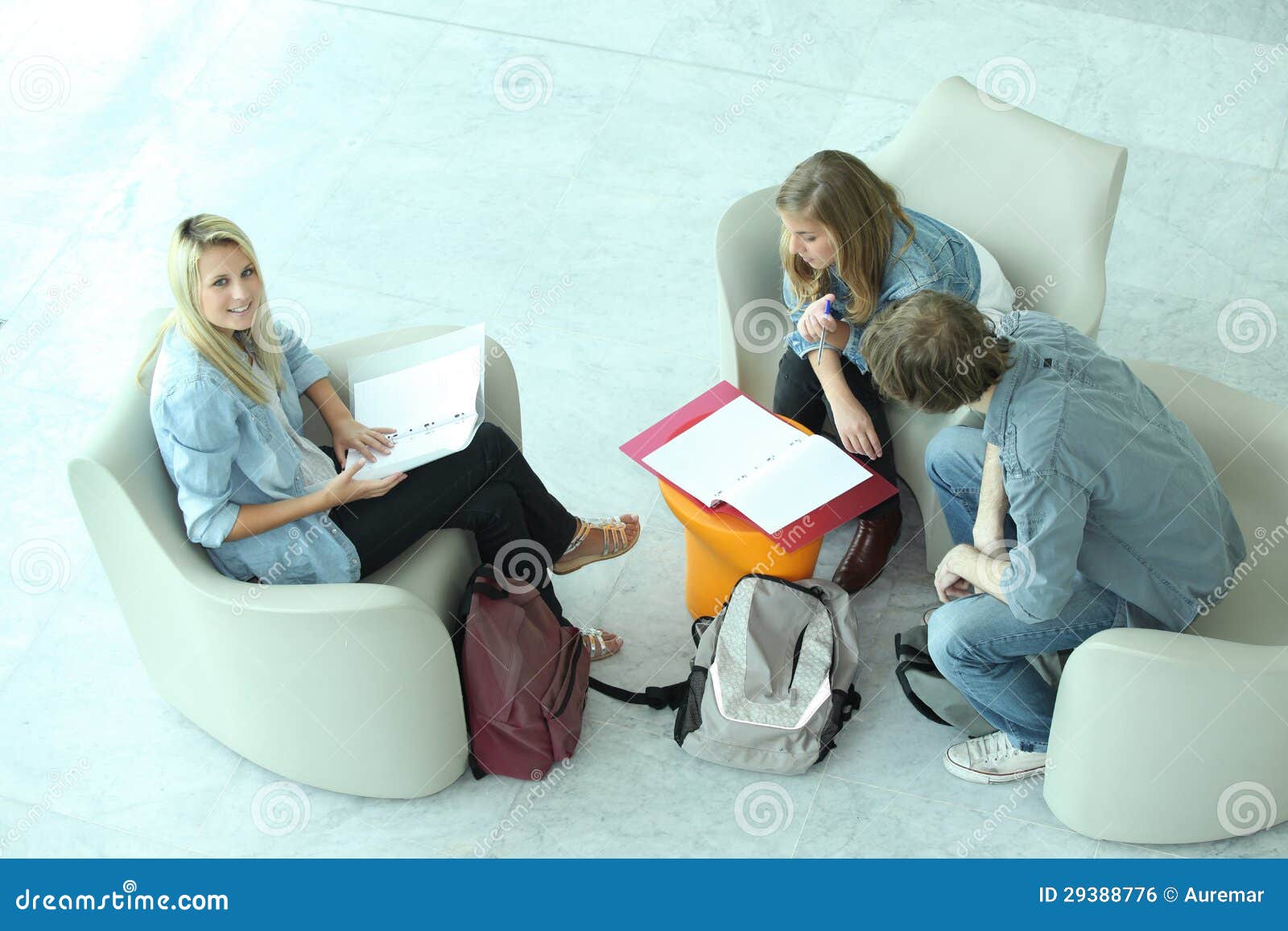 Teenagers revising stock photo. Image of notes, working - 29388776