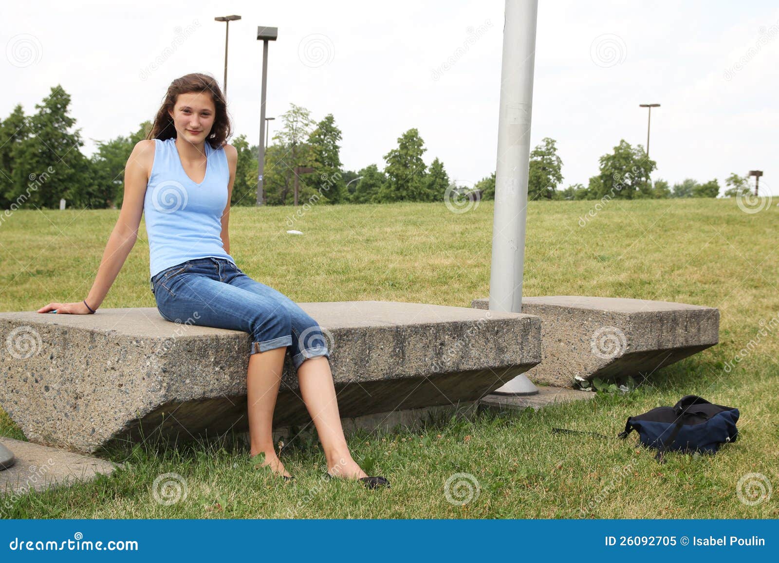 Teenagers sit outside stock image. Image of wall, wood - 26092705