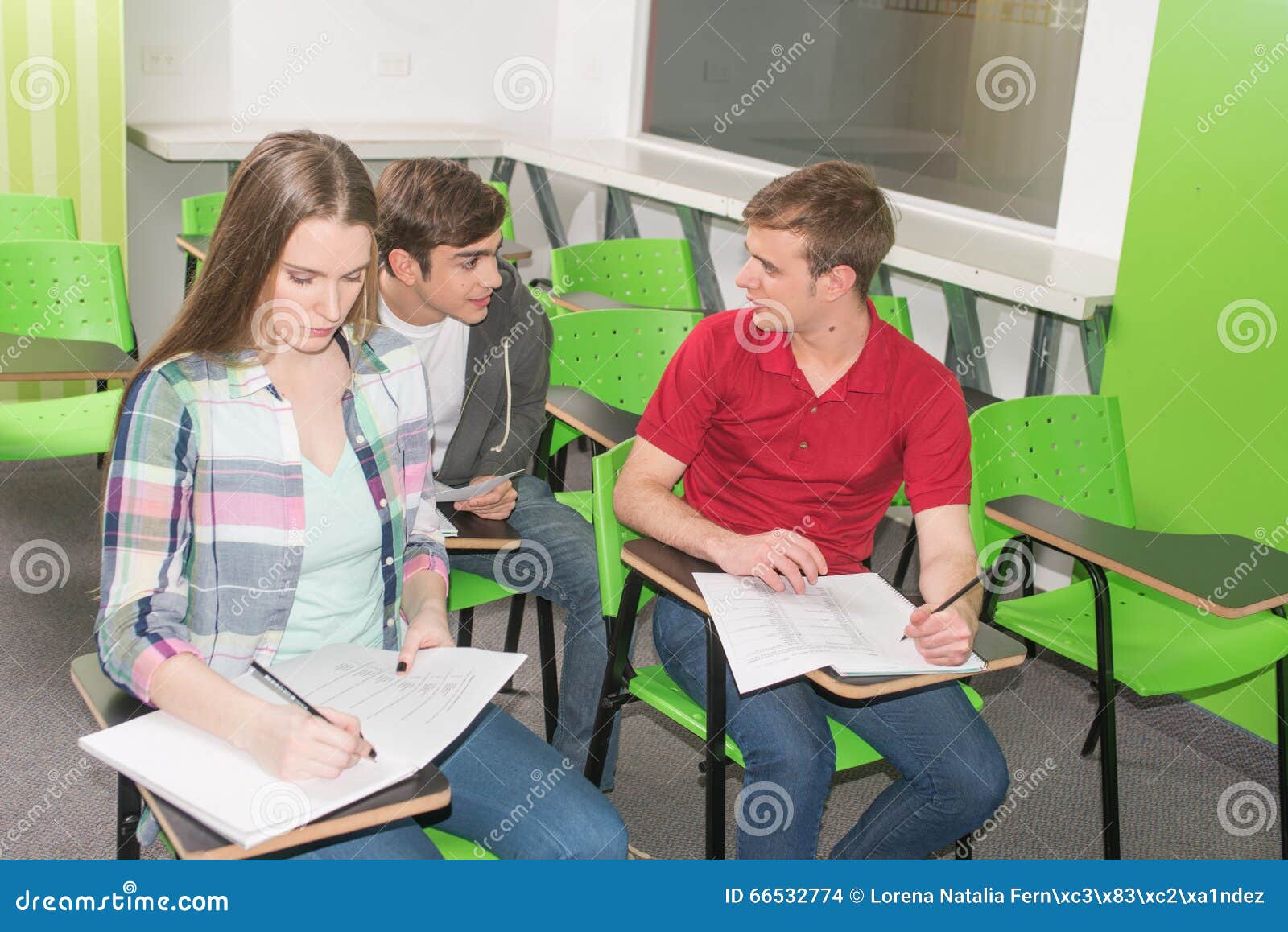 Teenagers studying stock photo. Image of boys, friend - 66532774