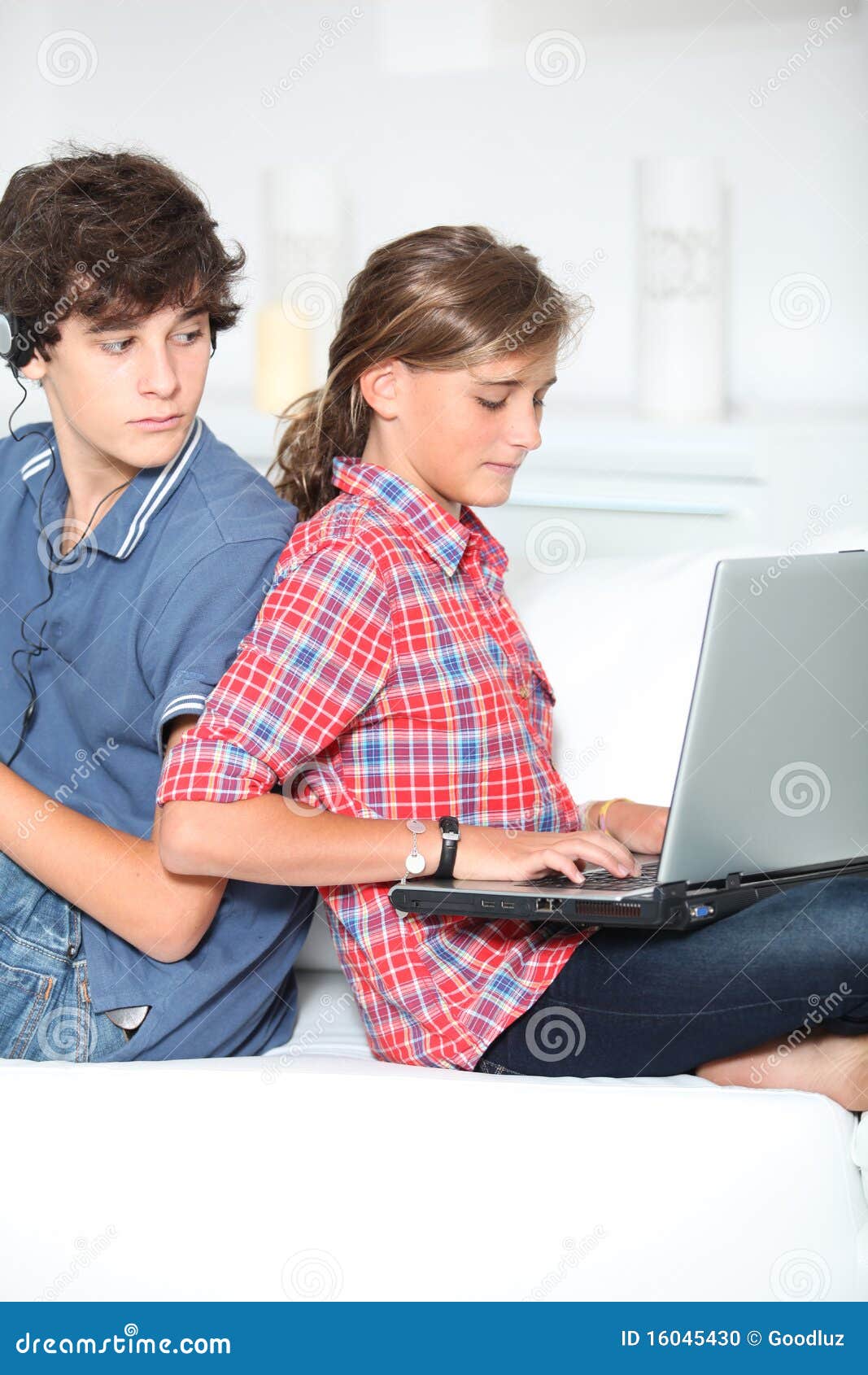 Teenagers and technology stock photo. Image of headset - 16045430