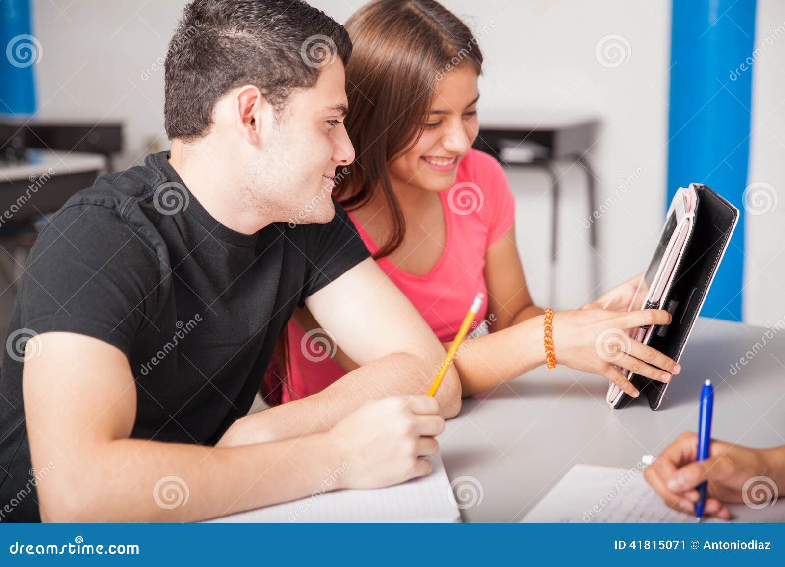 Teenagers using technology stock image. Image of latin - 41815071
