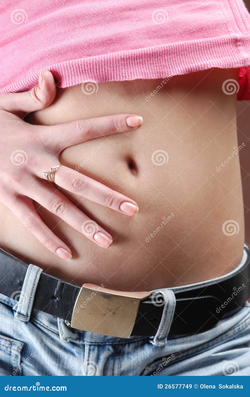 Teens stock image. Image of belly, body, jeans, girl - 26577749