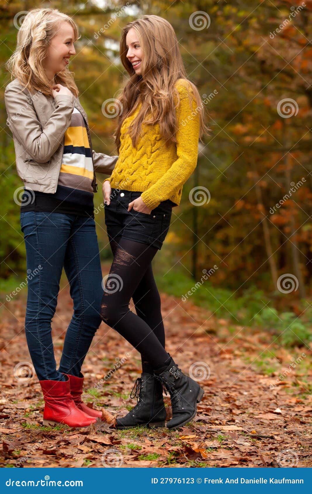 Teens in the autumn stock image. Image of lifestyle, nature - 27976123