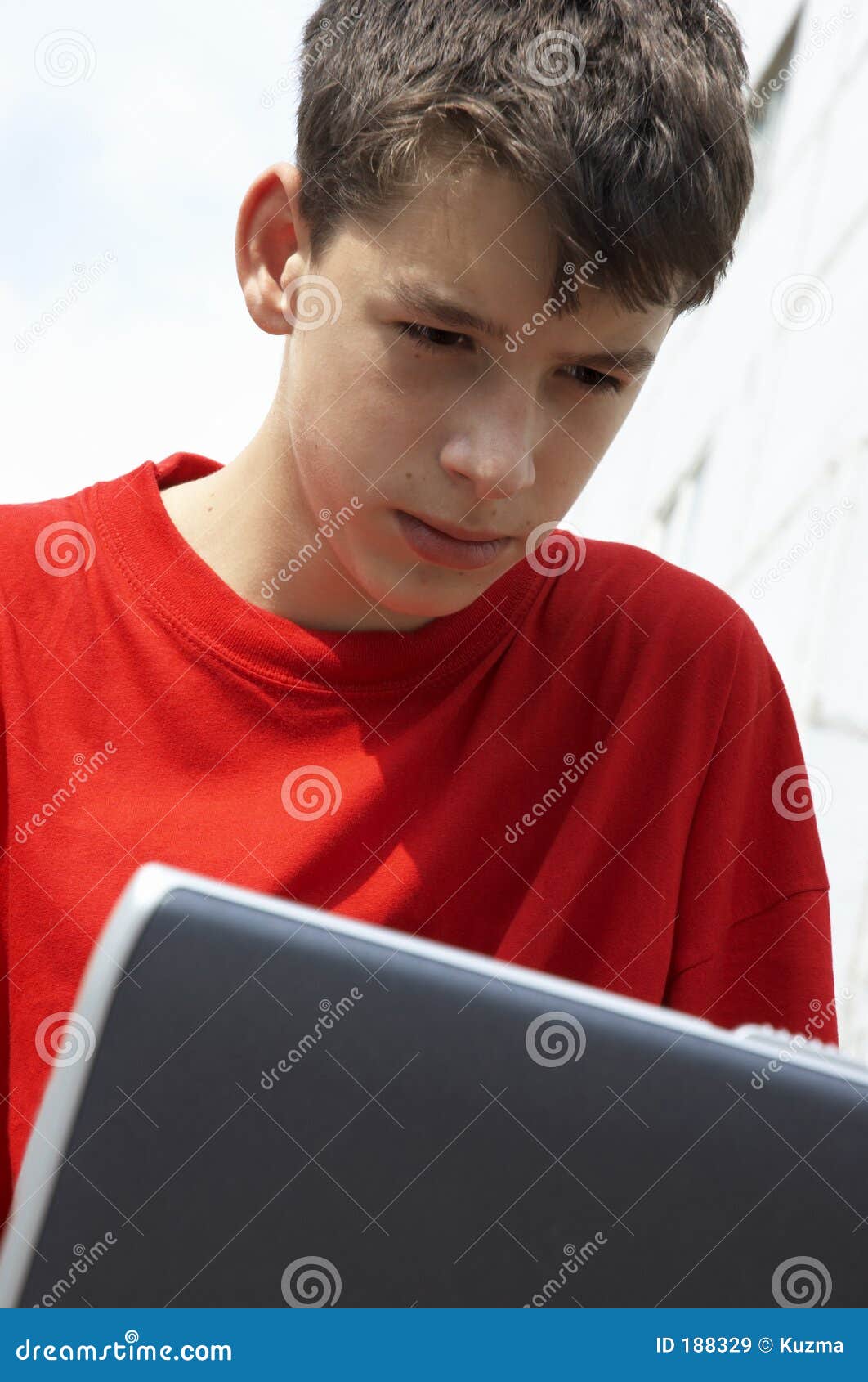 Teens with laptop stock image. Image of notebook, computer - 188329