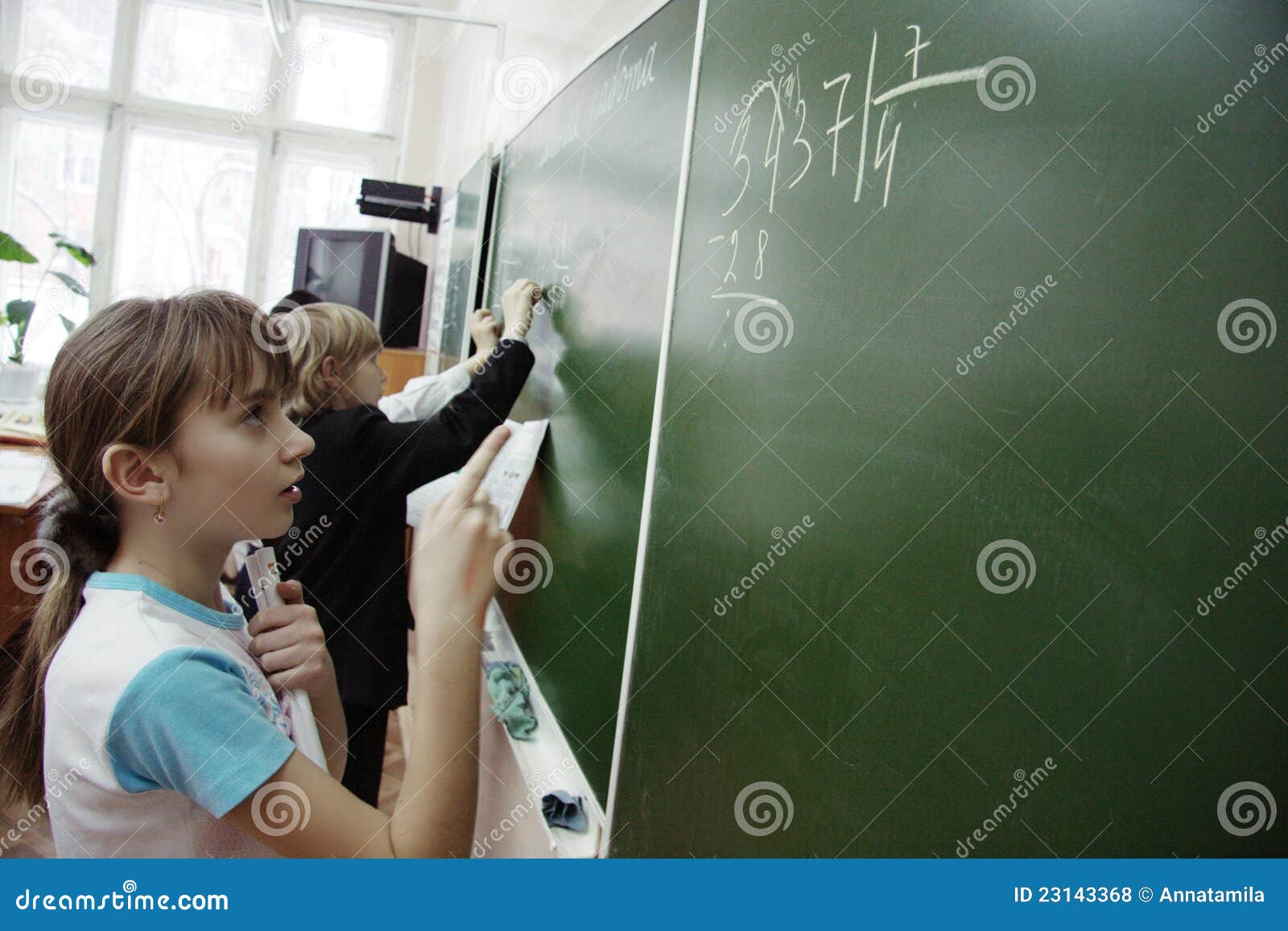 Teens on Math Lesson at School Editorial Stock Photo - Image of school ...