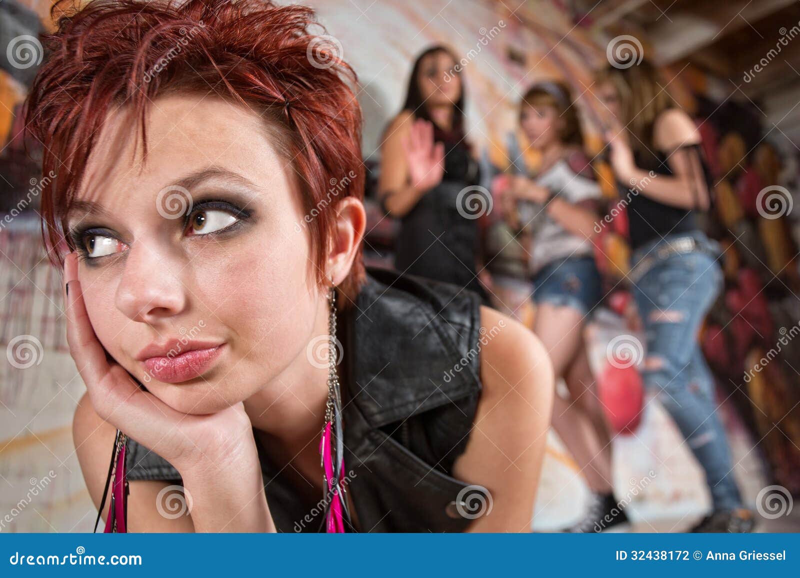 Teens Mocking Woman stock photo. Image of eyes, chin - 32438172