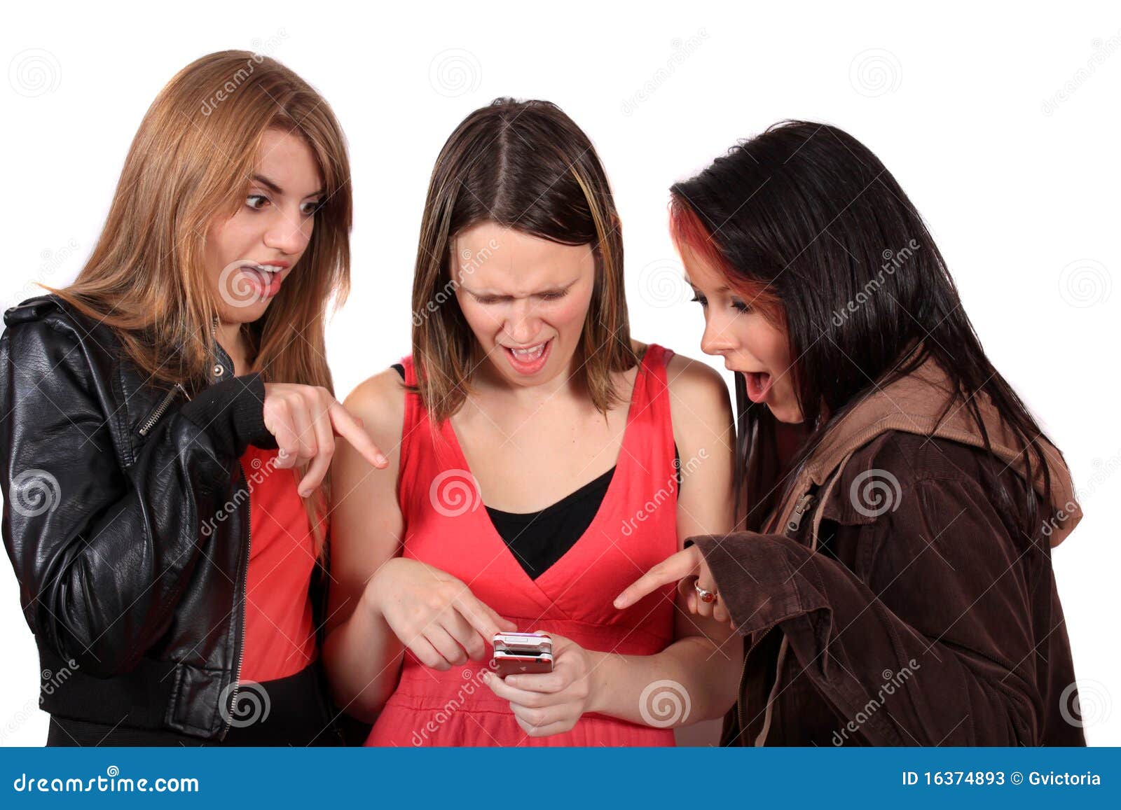 Teens Reading Text Messages Stock Image - Image of phone, friendship ...