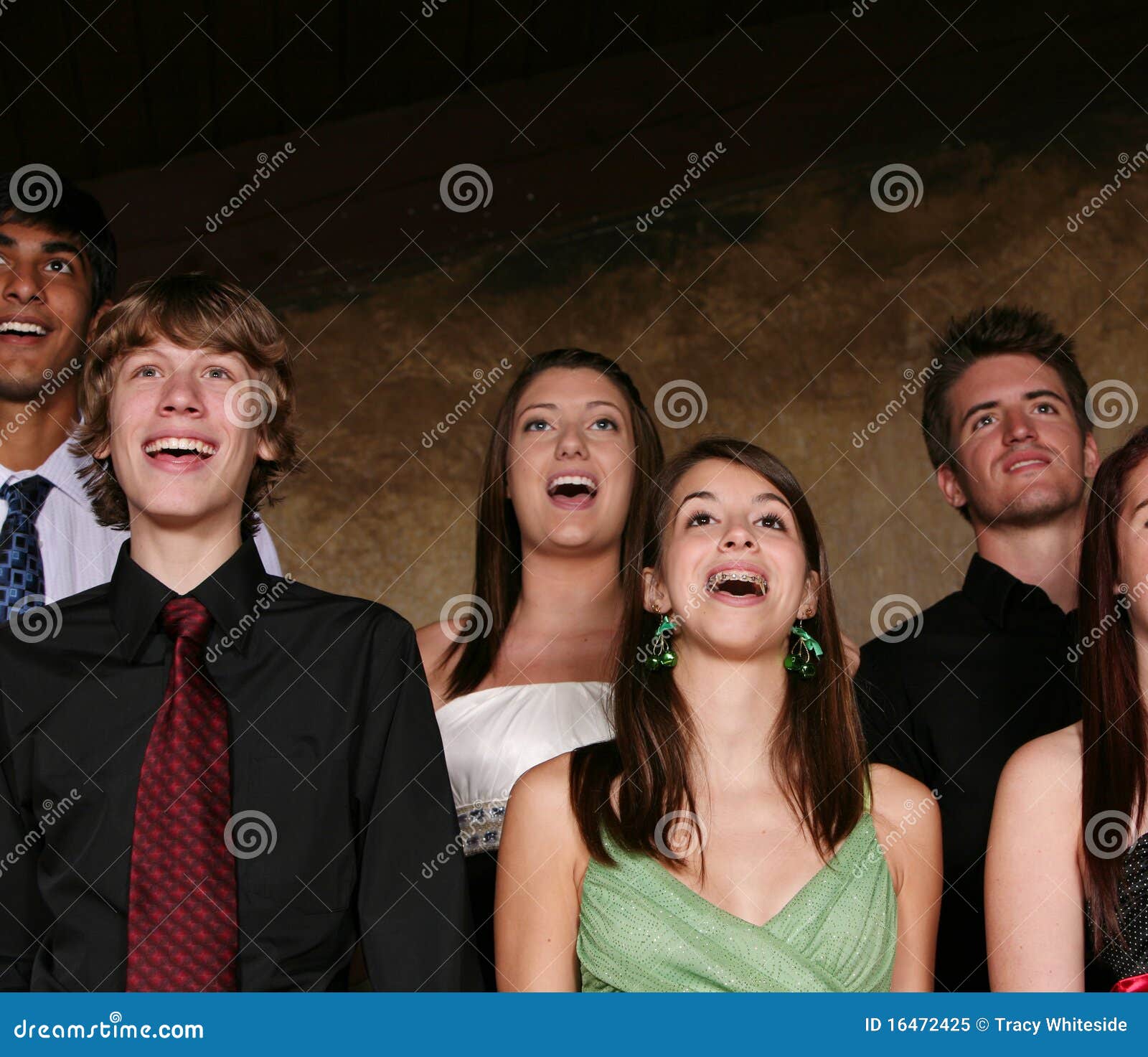 Teens singing at concert stock image. Image of diversity - 16472425