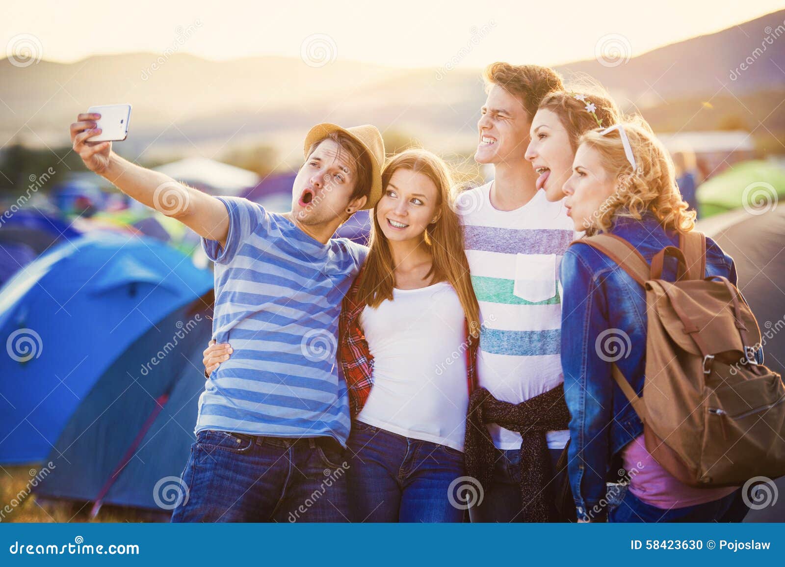 Teens at summer festival stock photo. Image of celebration - 58423630