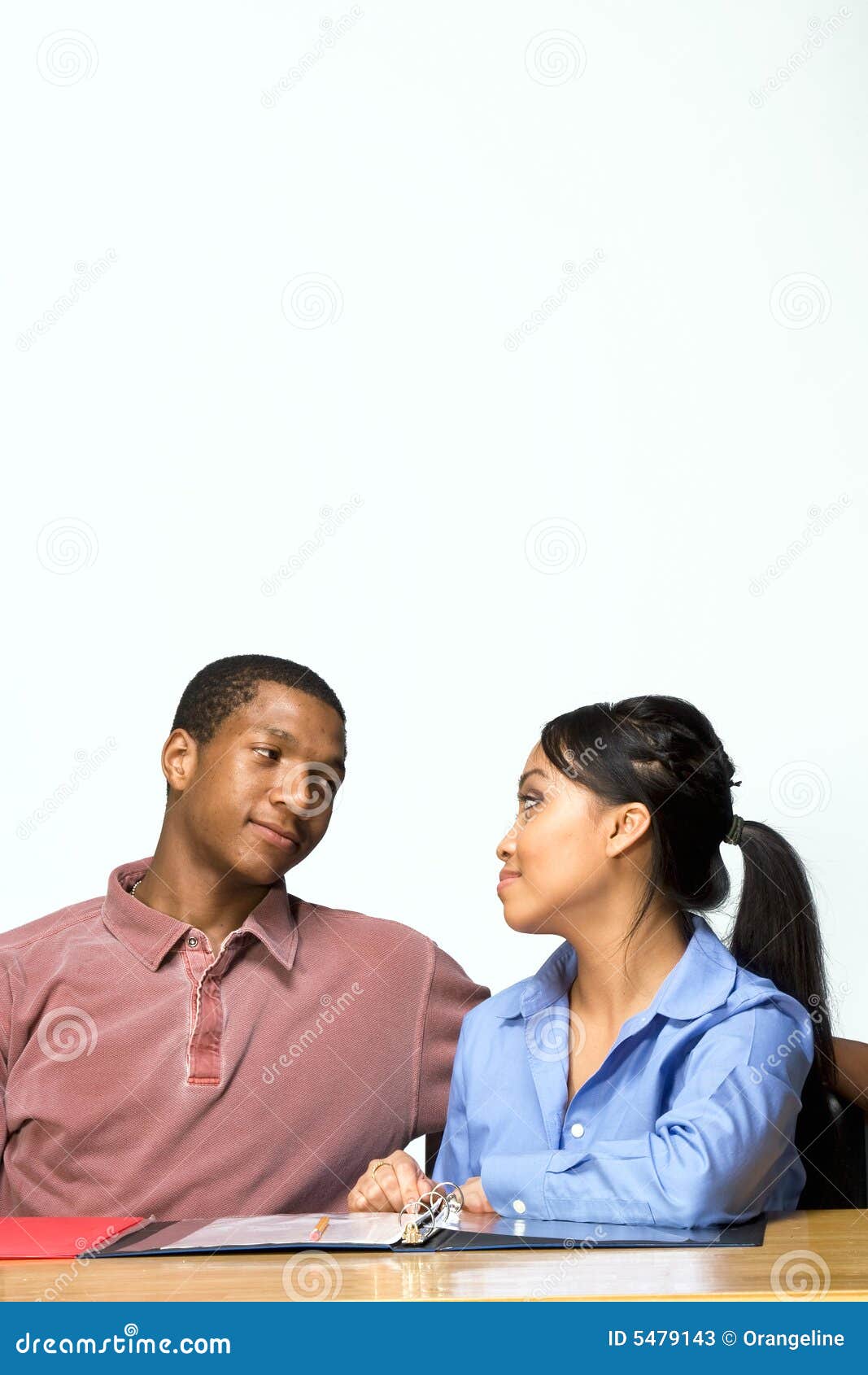 Teens Taking Notes - Horizontal Stock Image - Image of files, male: 5479143