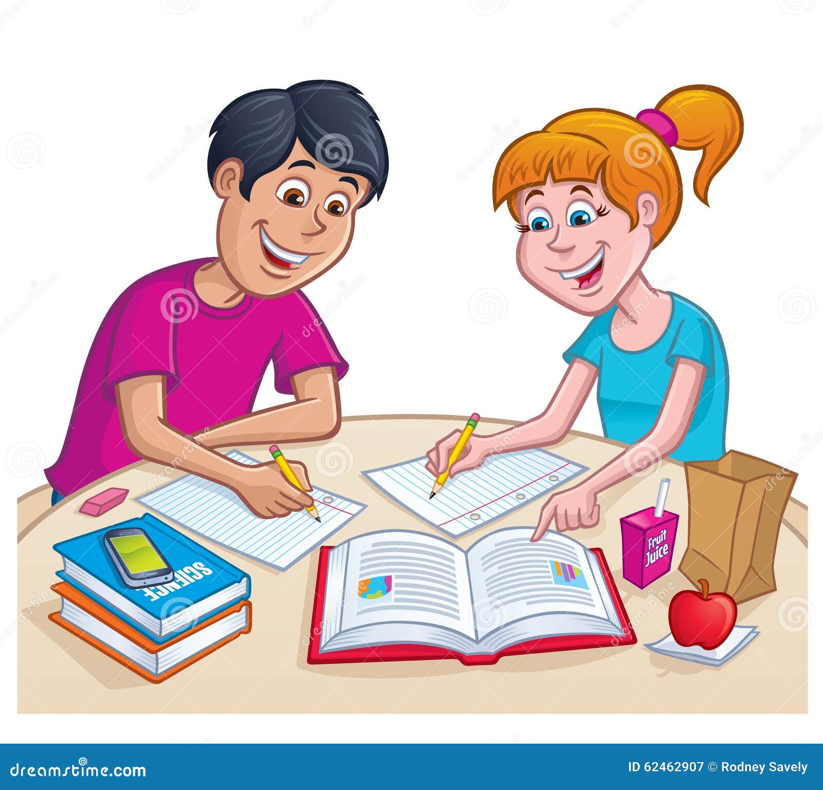 Boy Working On A Homework Assignment Royalty-Free Cartoon ... Boy Working On A Homework Assignment Royalty-Free Cartoon ...