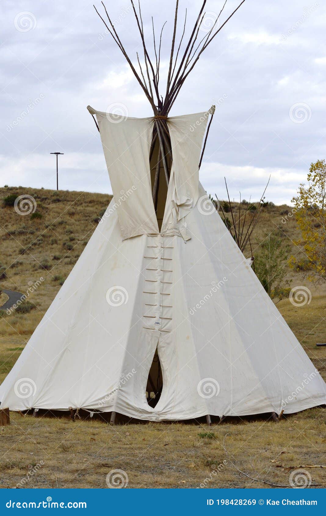 Teepee with Closed Door Flap Stock Image - Image of teepee, ventilation ...