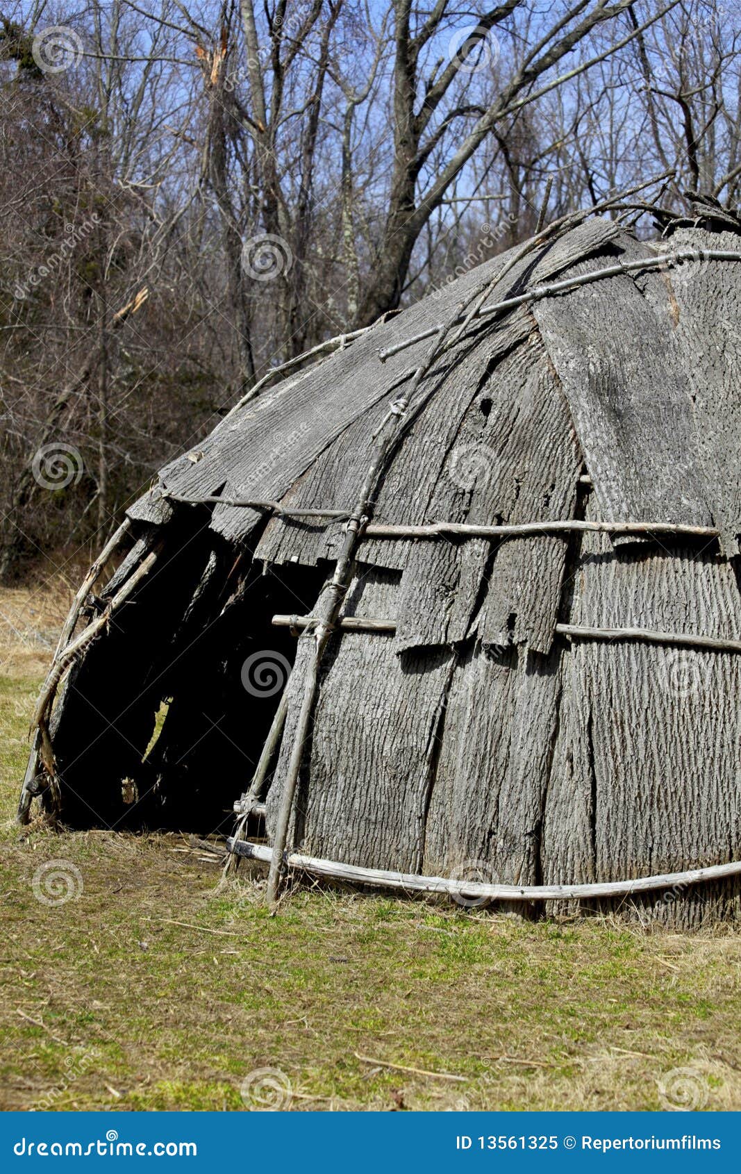 Teepee in forest stock image. Image of dwelling, house - 13561325