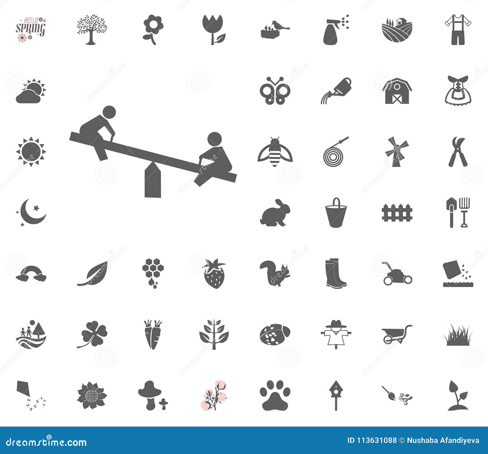 Teeter Icon. Spring Vector Illustration Icon Set. Stock Illustration ...