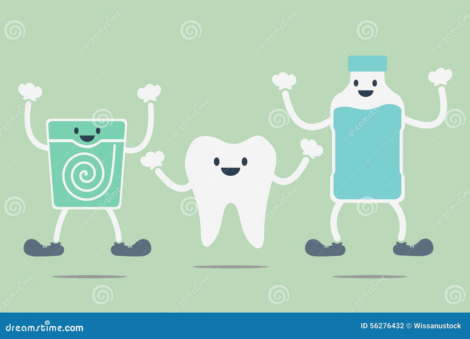 Teeth best friend stock vector. Illustration of dental - 56276432