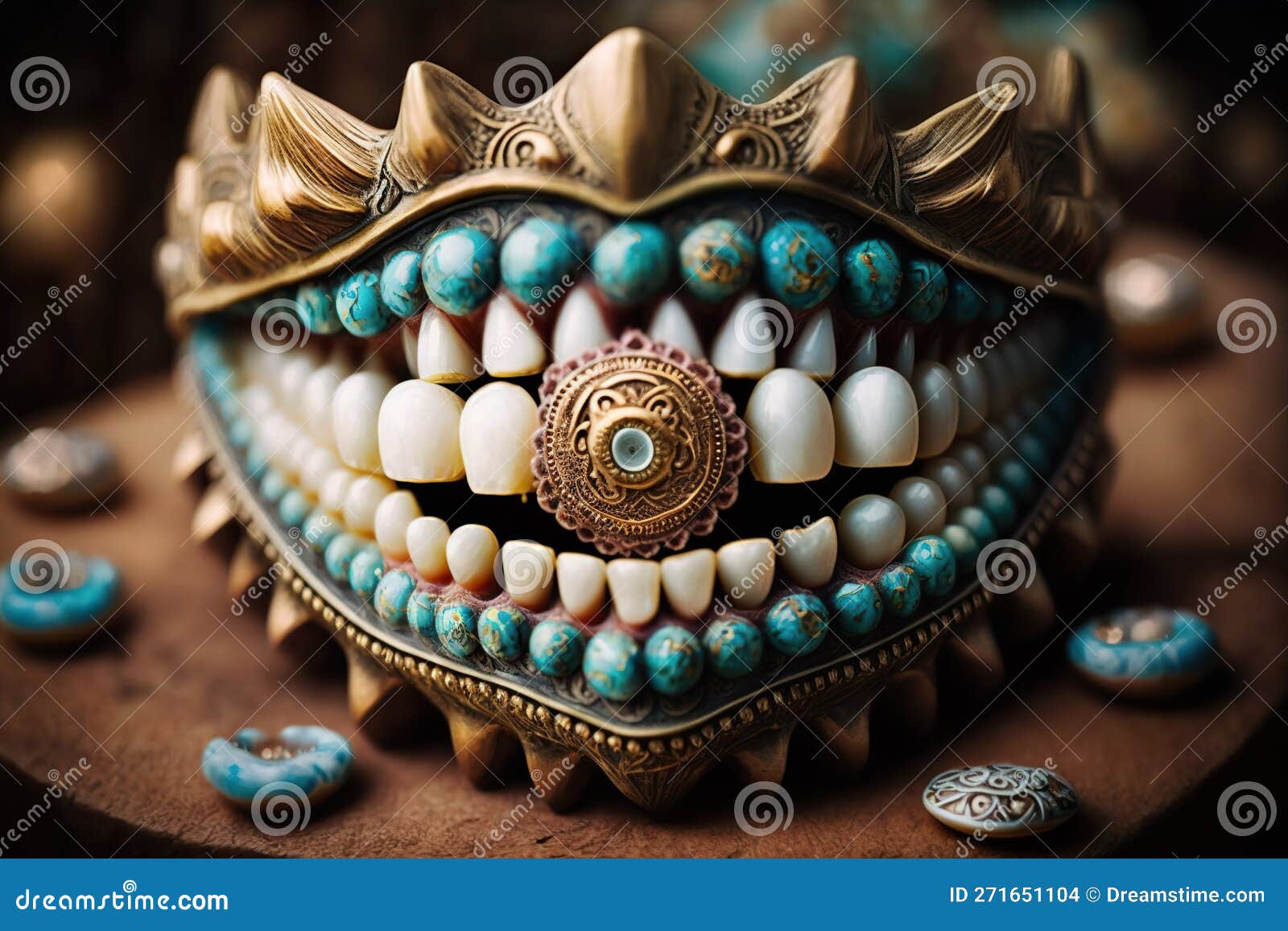 Teeth in Boho Style, Created with Generative AI Technology Stock ...