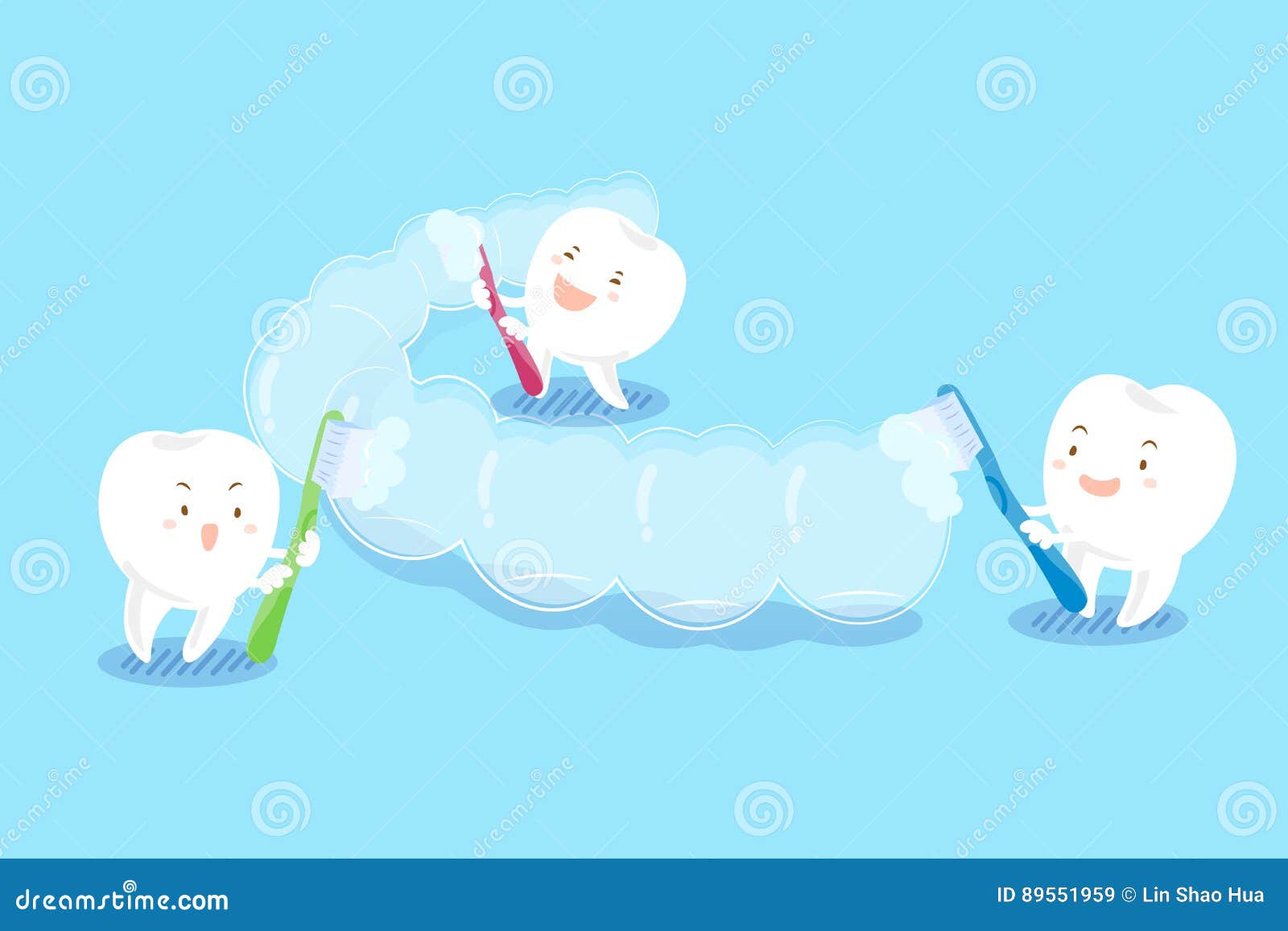 Invisible Braces Aligner, Retainer. Medical Drawing In Cartoon Style ...