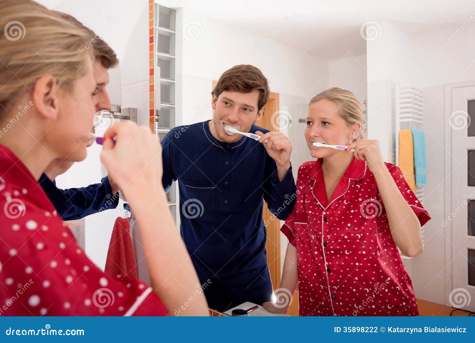 Teeth brushing stock photo. Image of pretty, care, relationship - 35898222