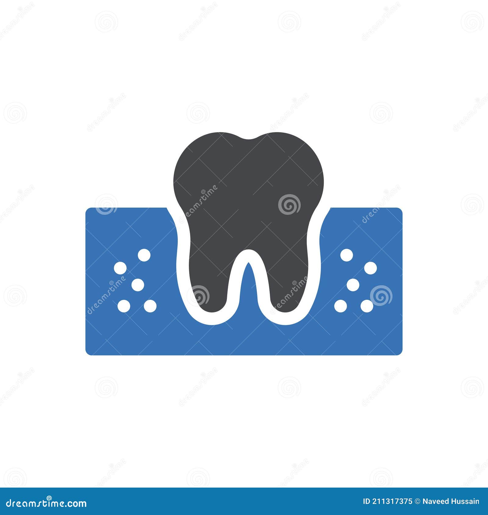 Teeth cavity stock vector. Illustration of circle, mouth - 211317375