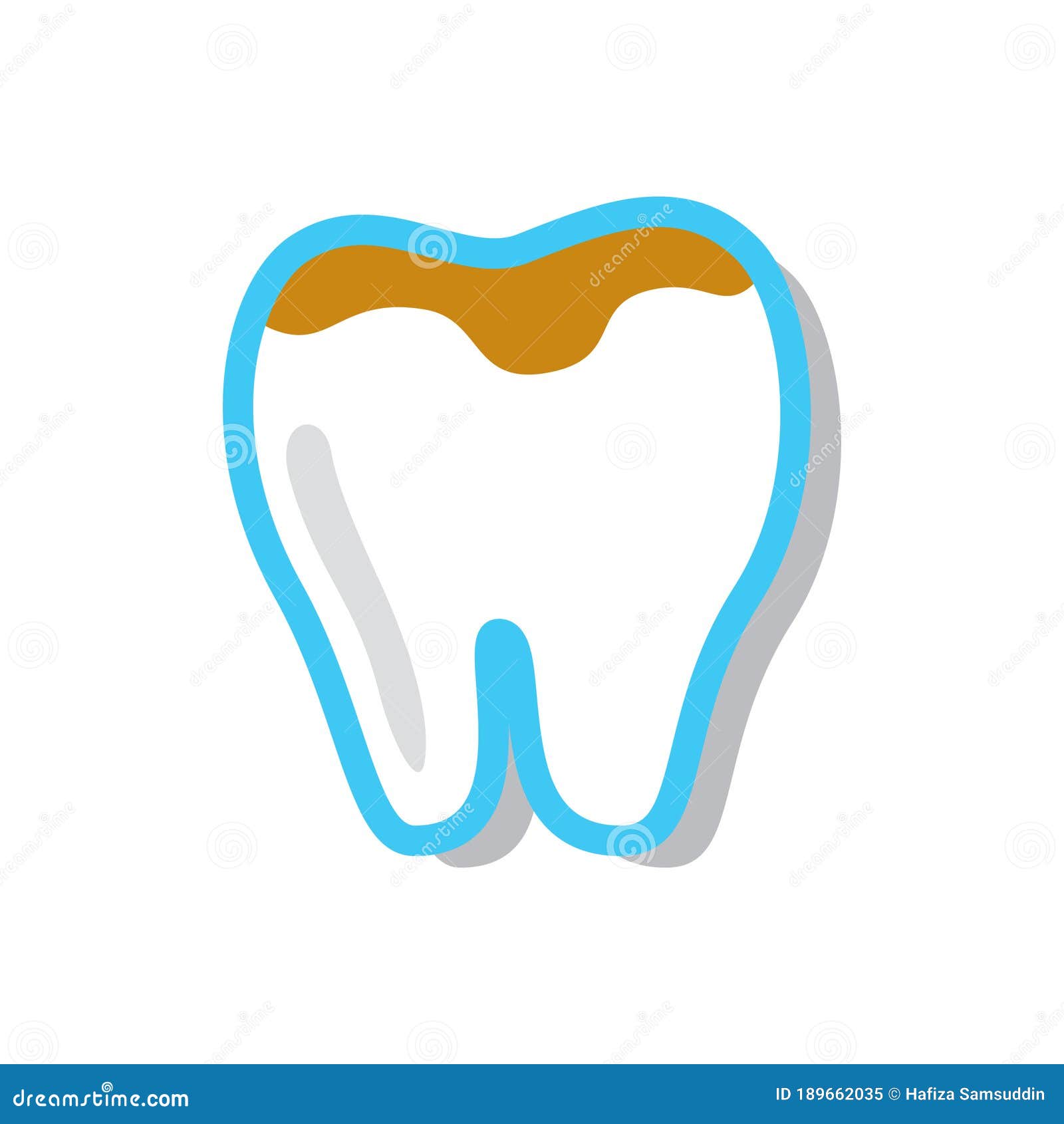 Teeth with Cavity. Vector Illustration Decorative Design Stock Vector ...