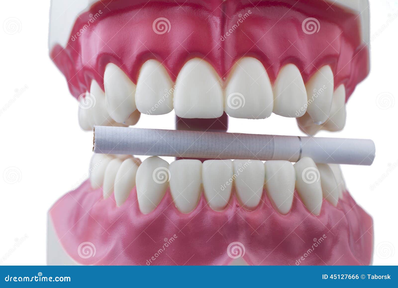 Teeth and a cigarette stock photo. Image of dentist, dental - 45127666