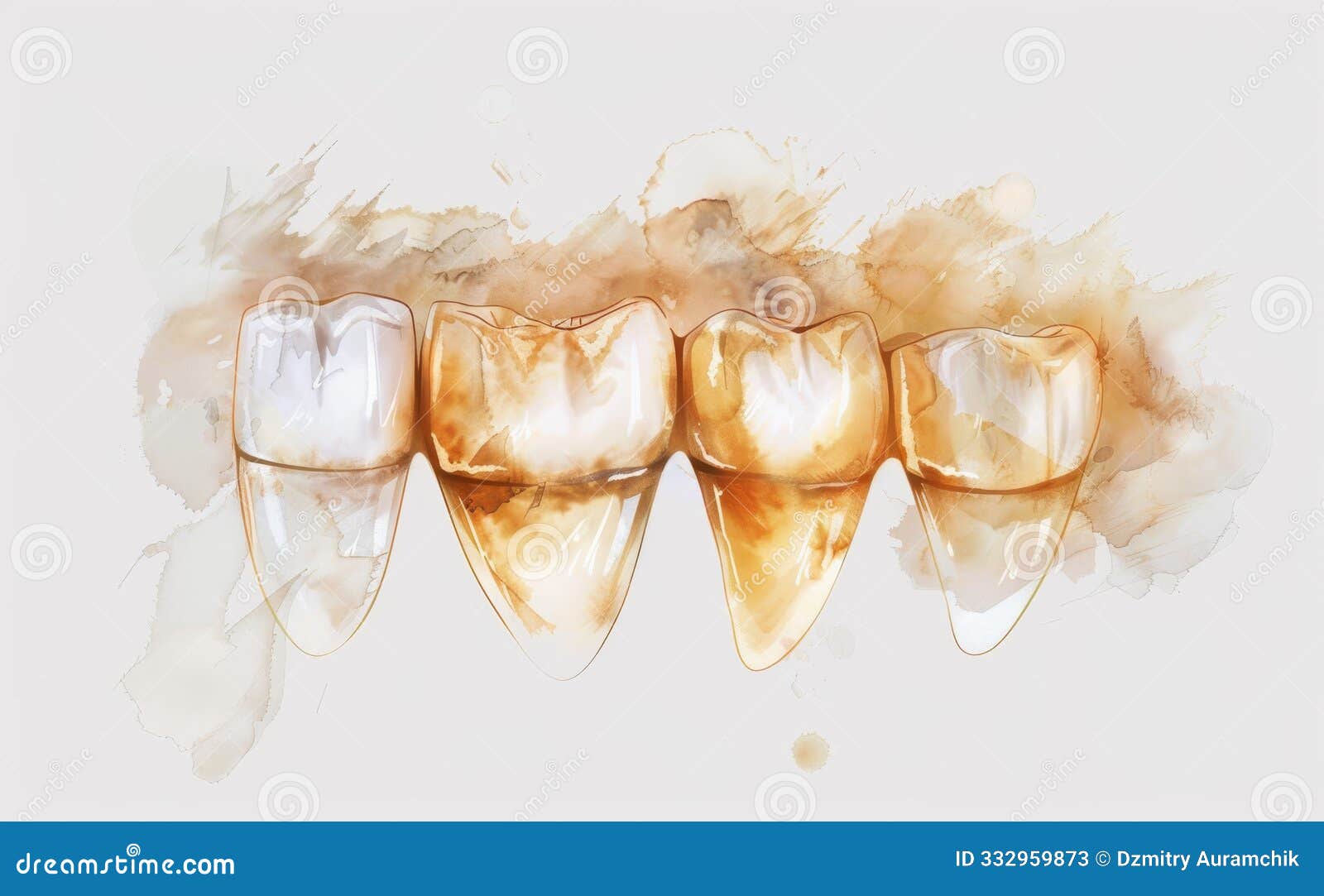 Teeth Cleaning with Air Flow Water. Three Dimensional Imaging of Human ...