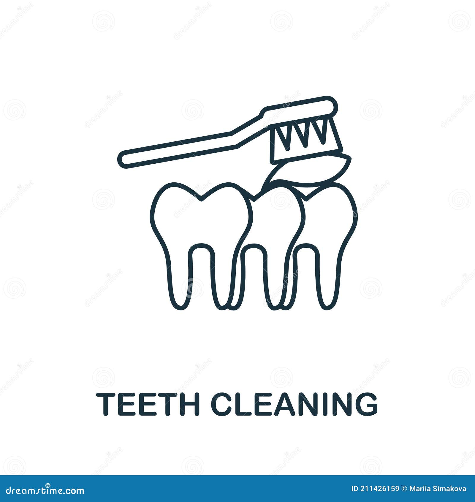 Teeth Cleaning Icon. Simple Element from Personal Hygiene Collection ...