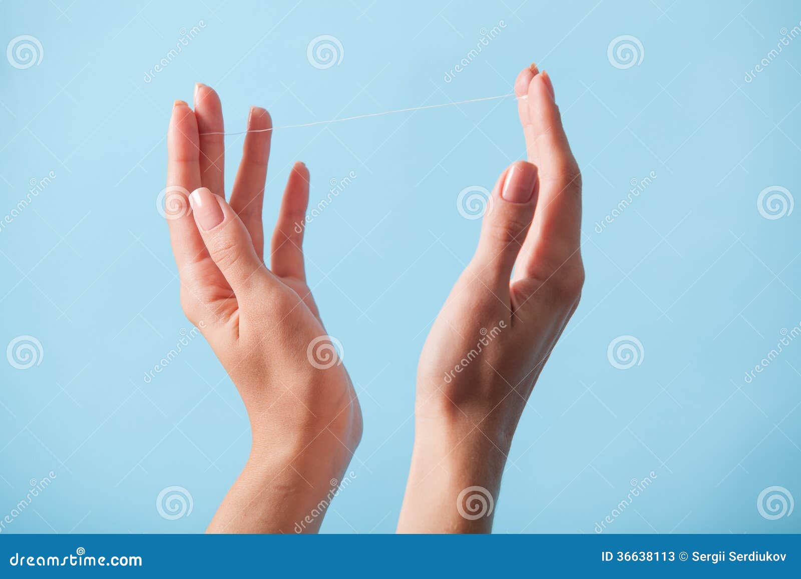 Teeth cleaning thread stock image. Image of thumb, teeth - 36638113