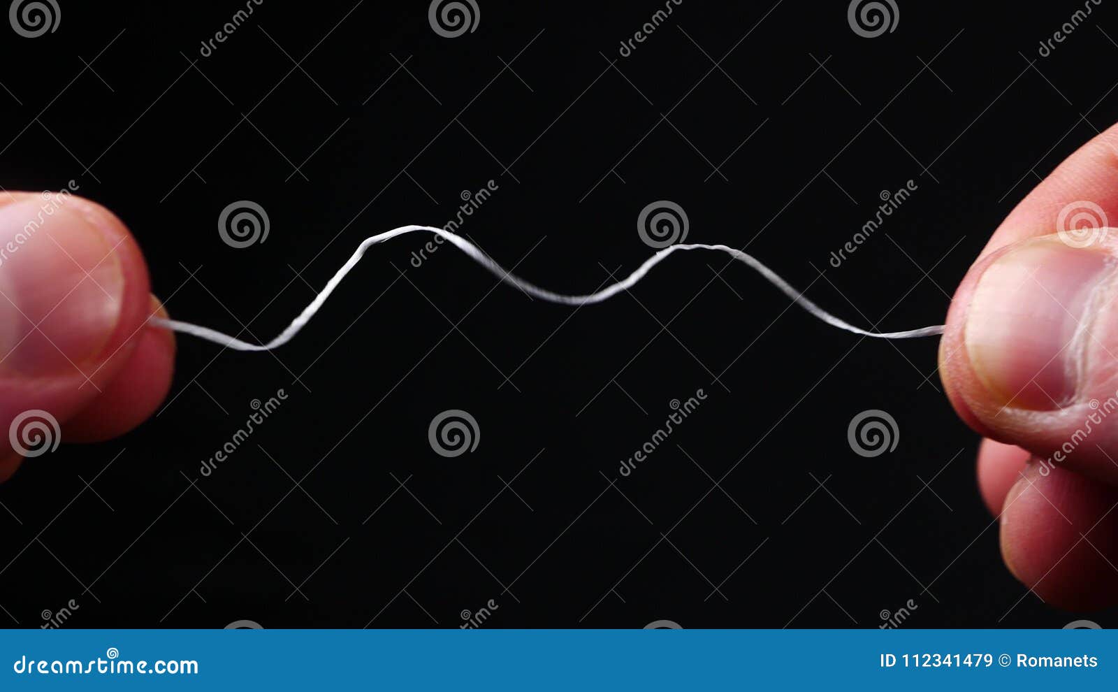 Teeth Cleaning Thread. Hands Holding Teeth Cleaning Thread Stock Video ...