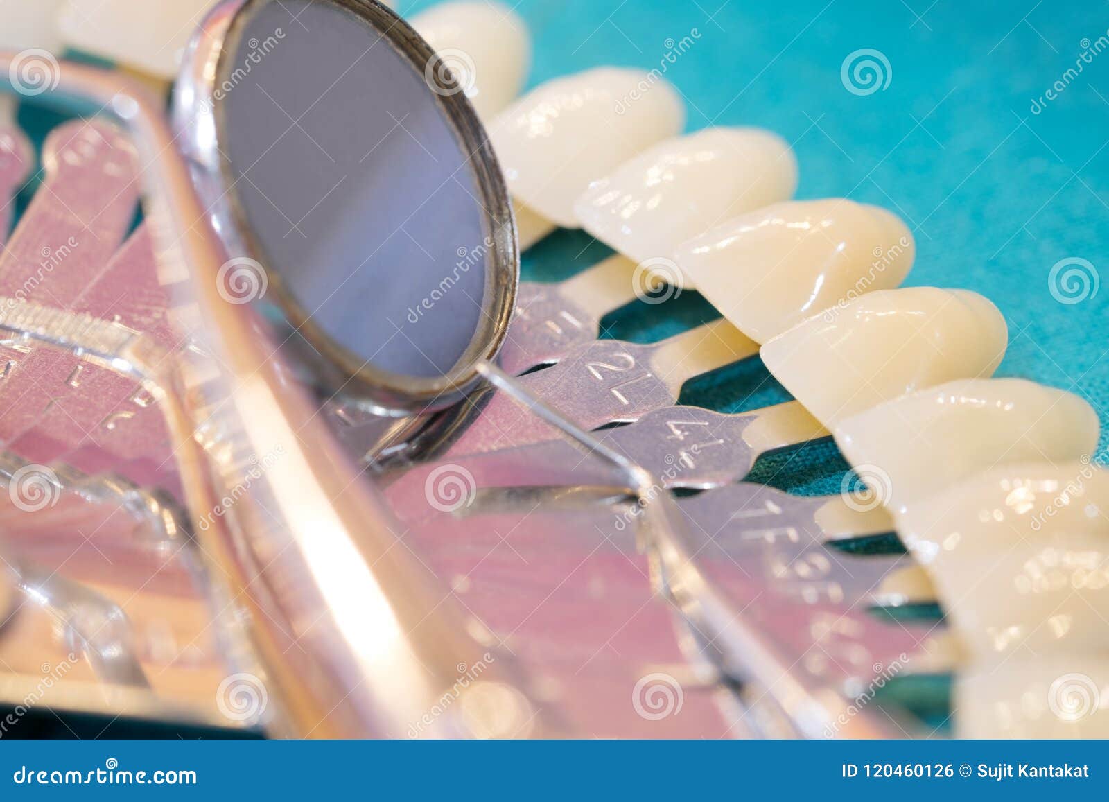 Teeth color shade guide. stock photo. Image of health - 120460126