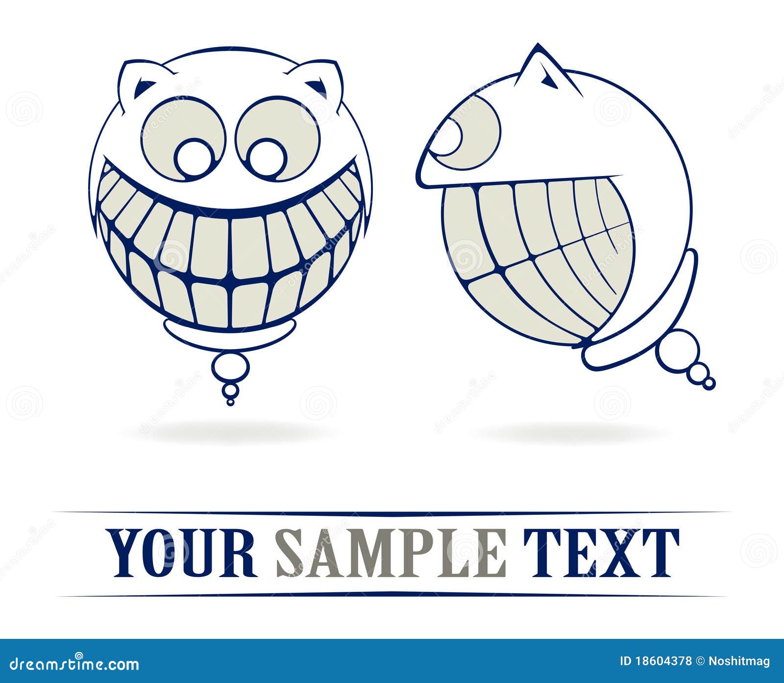 Crazy Smile Emoticon Vector Illustration | CartoonDealer.com #96858308