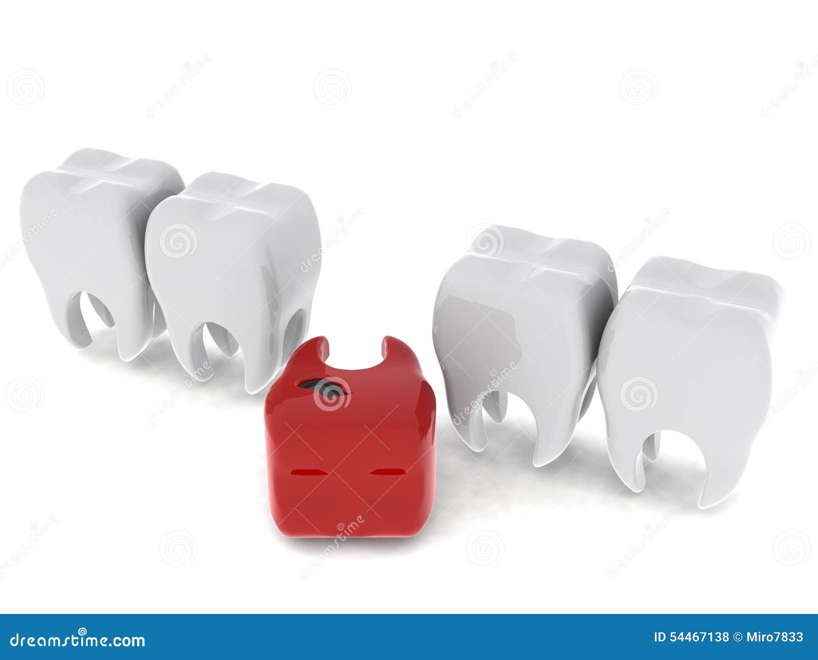 The teeth 3d render stock illustration. Illustration of laboratory ...